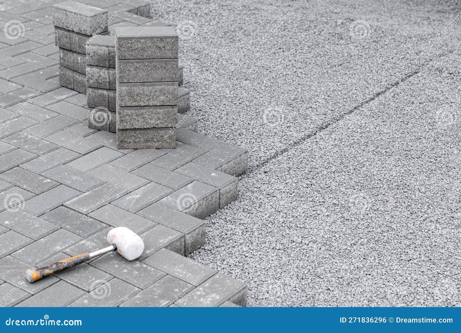 New Sidewalk Made of Concrete Interlocking Paving Blocks Stock Photo ... New Sidewalk Made of Concrete Interlocking Paving Blocks Stock Photo ...