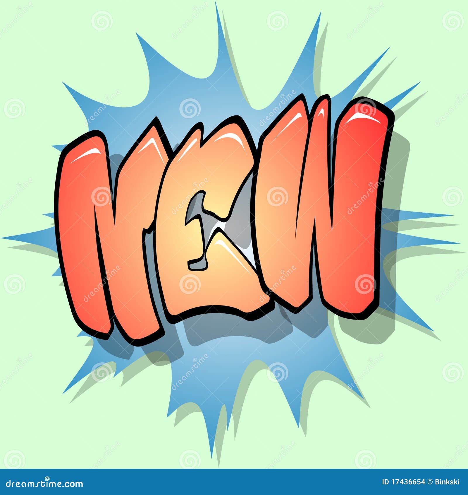 New Sign stock vector. Illustration of sticker, ticket - 17436654