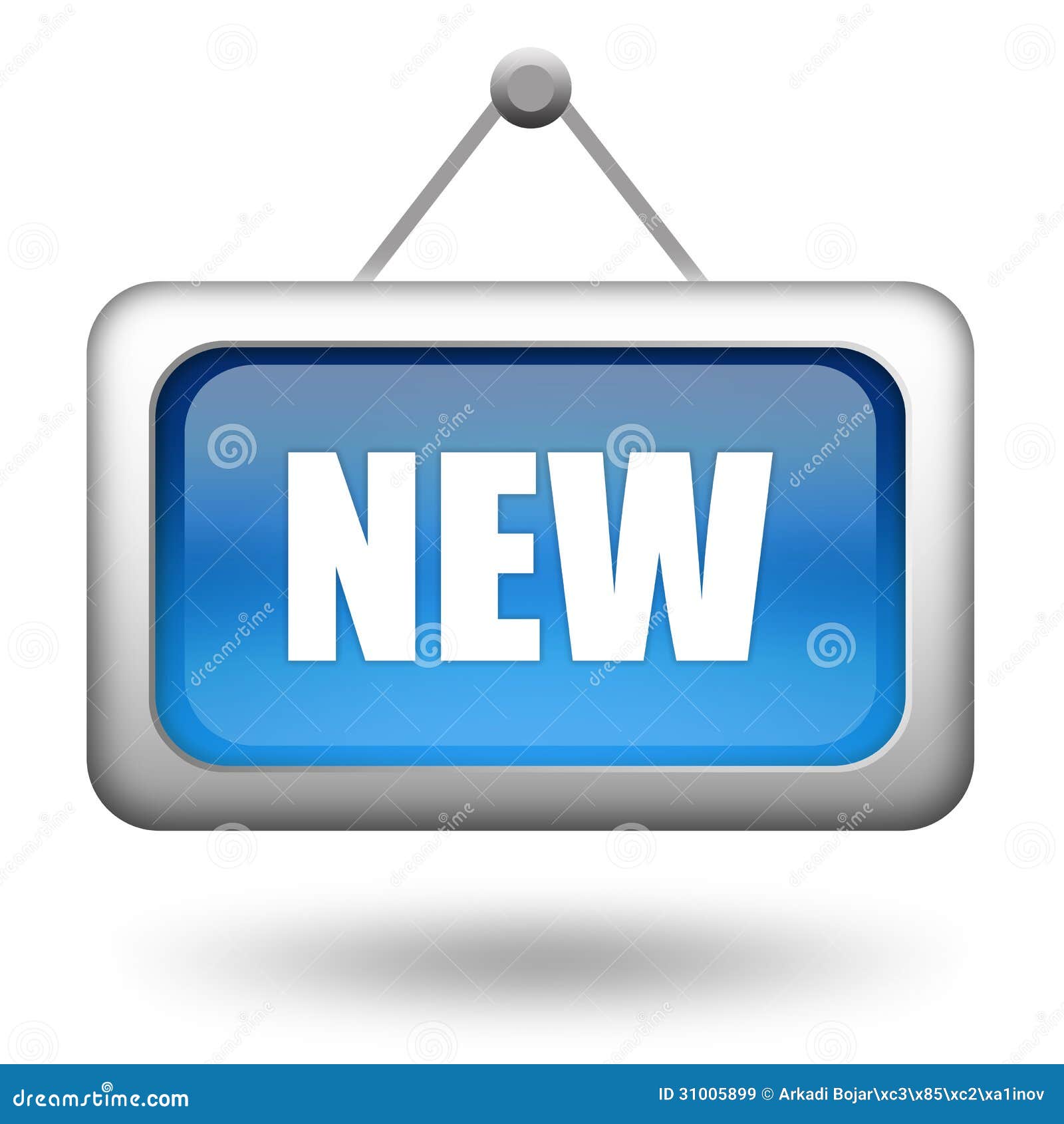New sign stock illustration. Illustration of button, hanging - 31005899