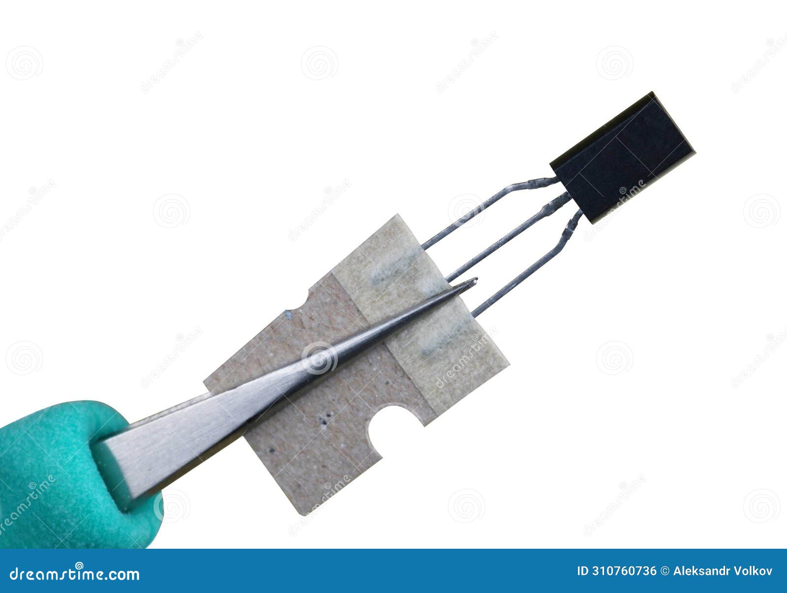 New Silicon Transistor for Electronic Circuits. Isolated Stock Photo ...