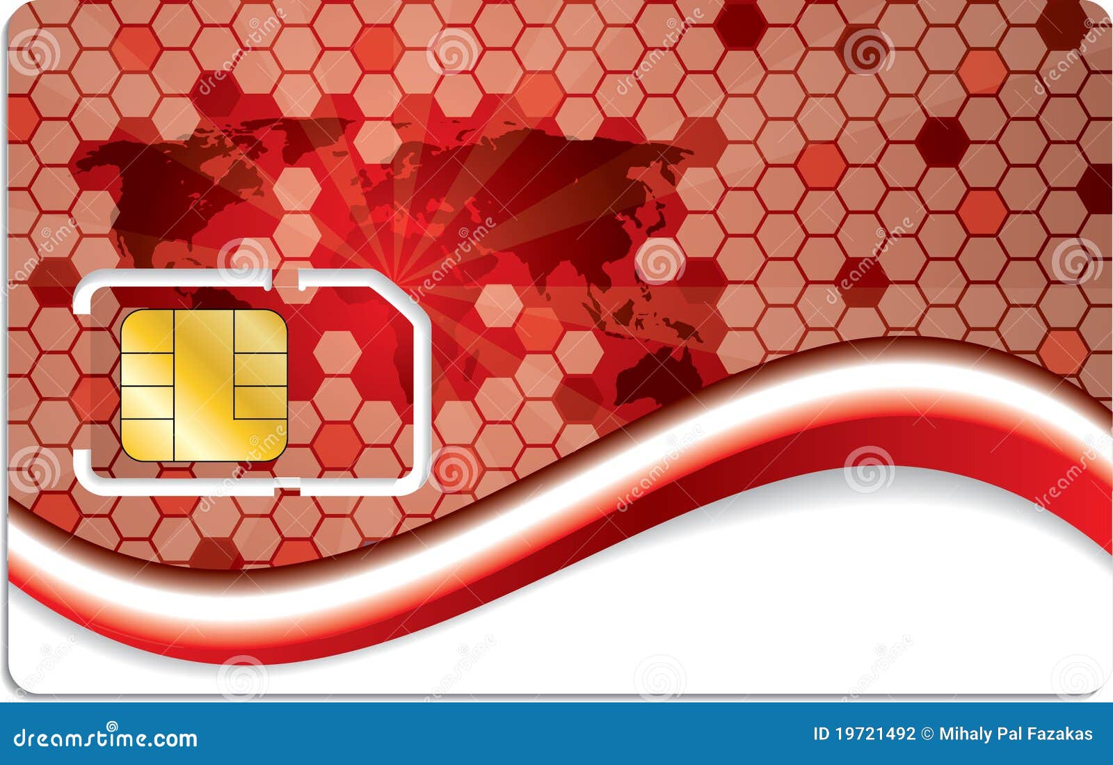 New Sim Card Design with World Map Stock Vector - Illustration of hole ...