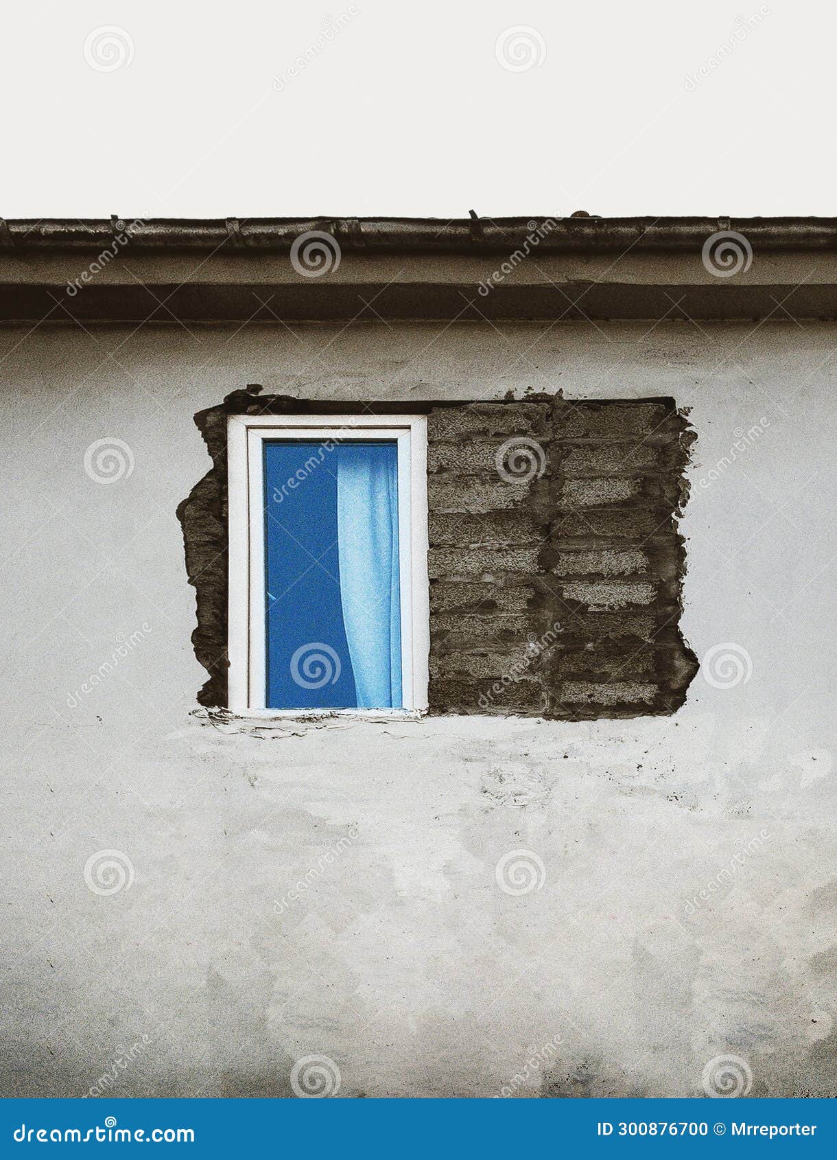 New Single Window in Old House Stock Photo - Image of habitation ...