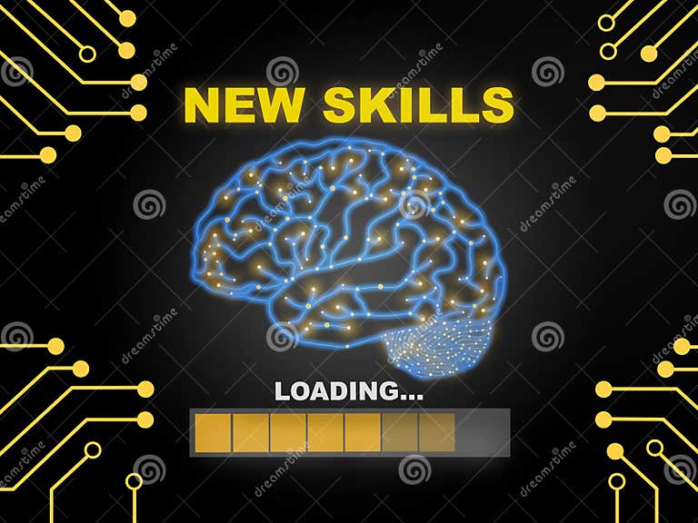 New Skills Loading with Brain Modern Technology Machine Learning ...