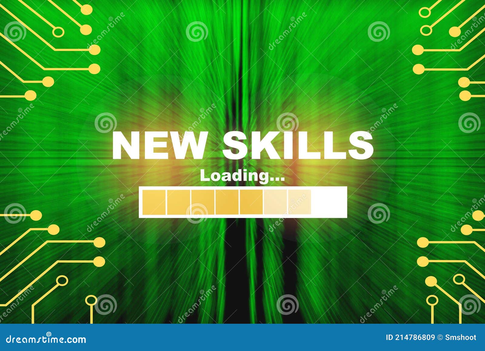 New Skills Loading on Pattern of Green Binary Code Decimal Motion Blur ...