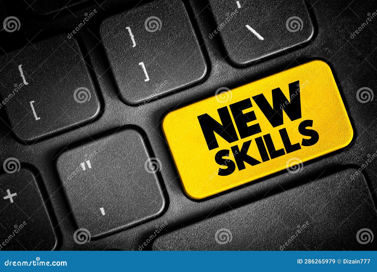 NEW SKILLS Text Concept Button on Keyboard for Presentations and ... NEW SKILLS Text Concept Button on Keyboard for Presentations and ...