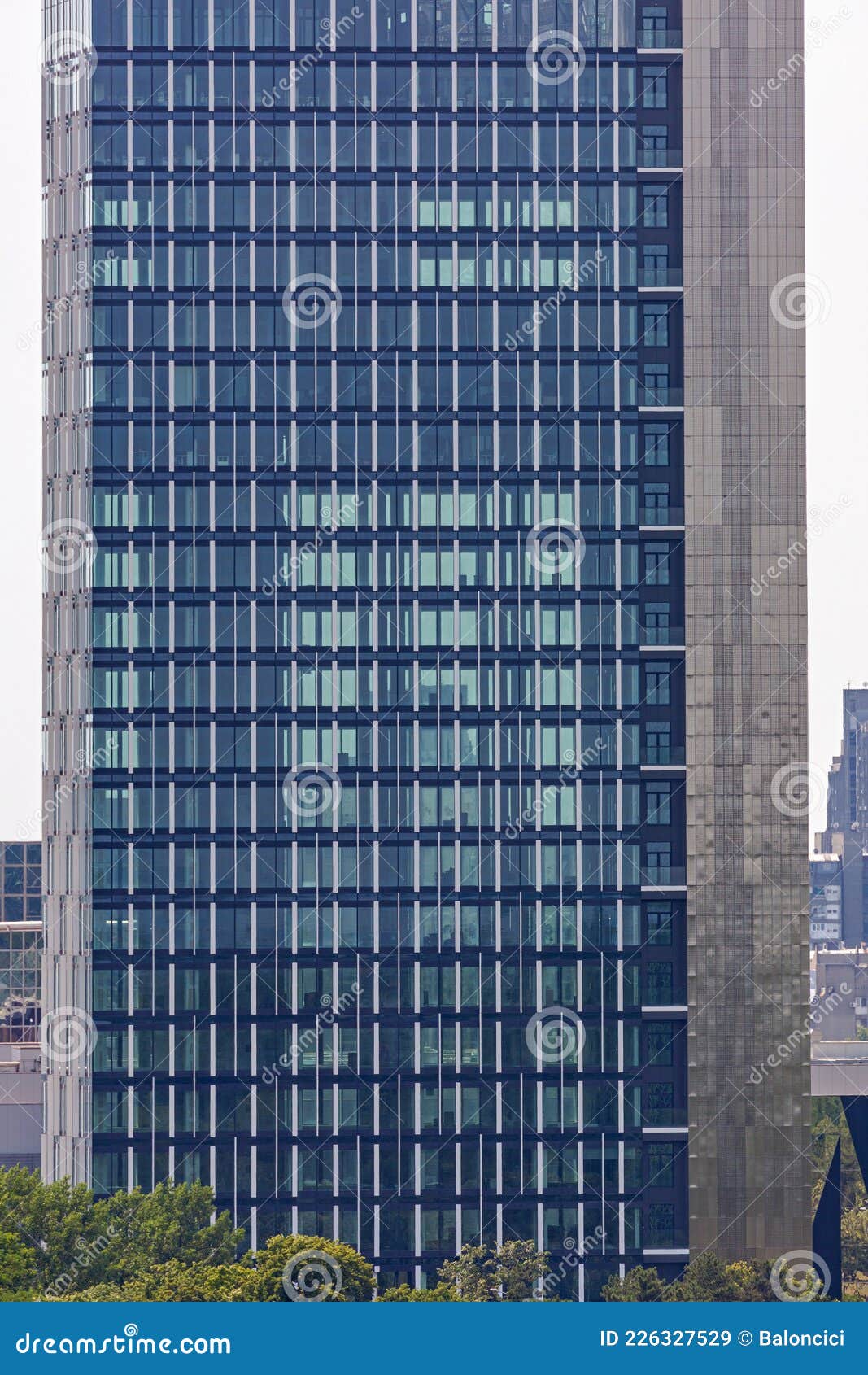 New Skyscraper Side stock image. Image of exterior, skyscraper - 226327529