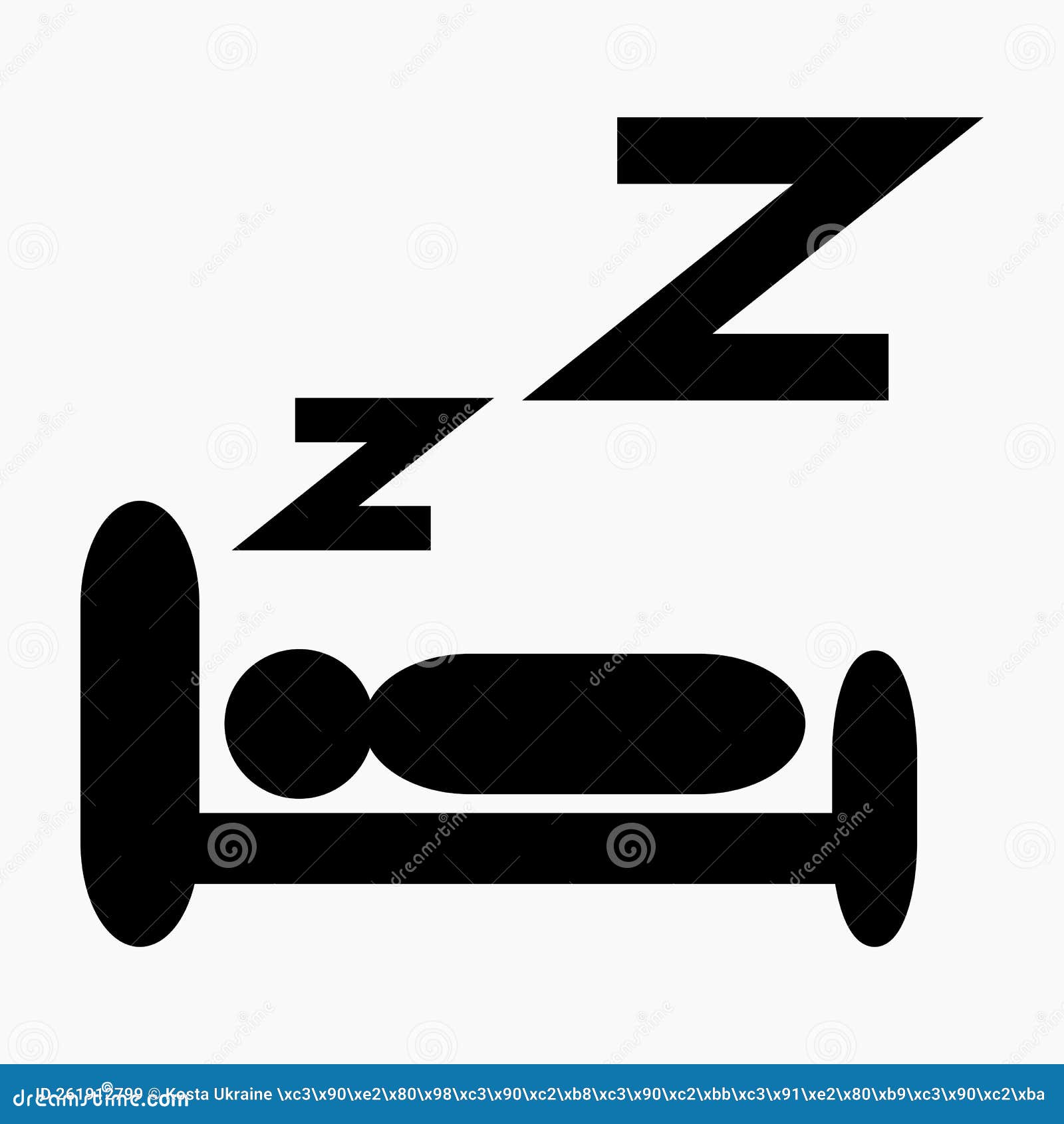 New Sleep icon stock vector. Illustration of person - 261912799
