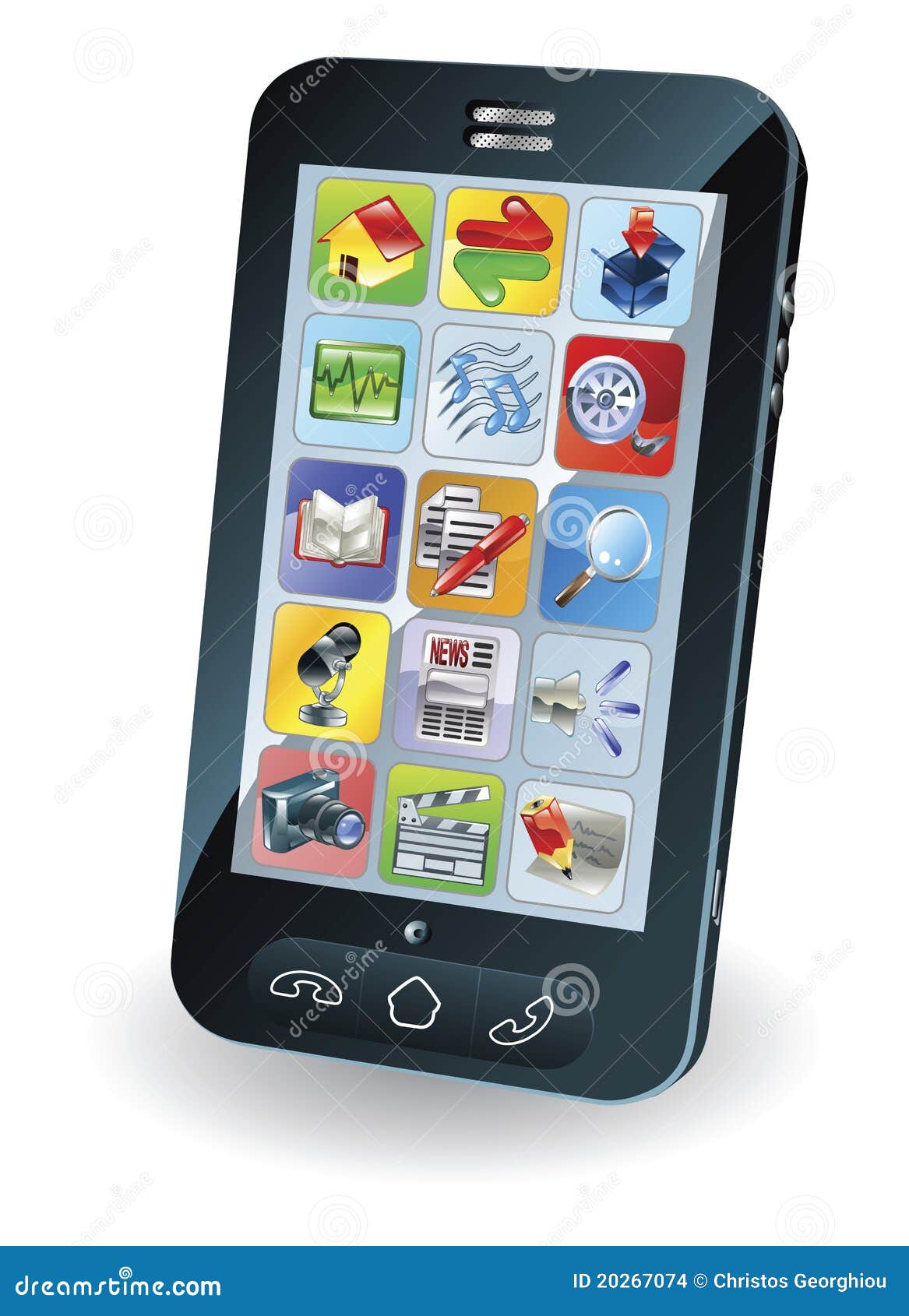 Mobile Phone Keyboard Template. Qwerty Smartphone Vector Keypad ...