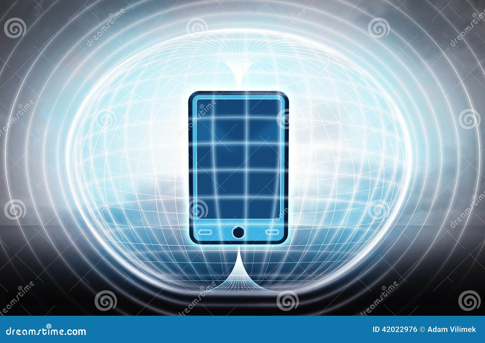 New Smart Phone Stuck in Energy Capsule As Science Project Stock ...