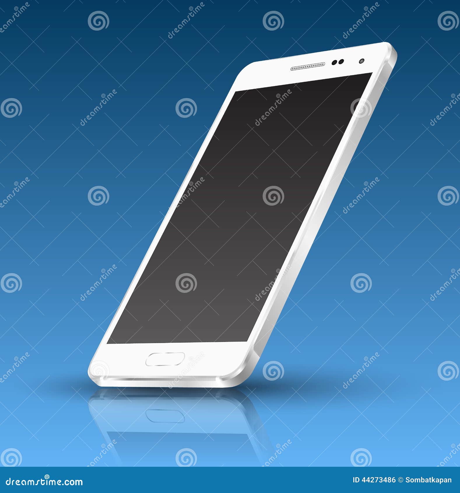 Smartphone Perspective View. Template For Infographics Or Presentation ...