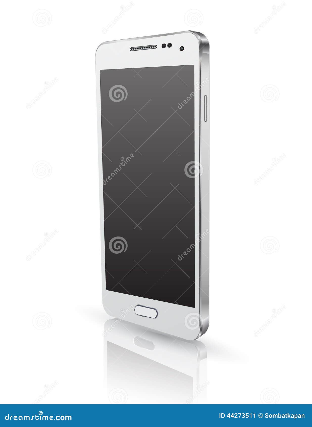 New Smartphone Perspective Realistic Mockup. Stock Vector ...