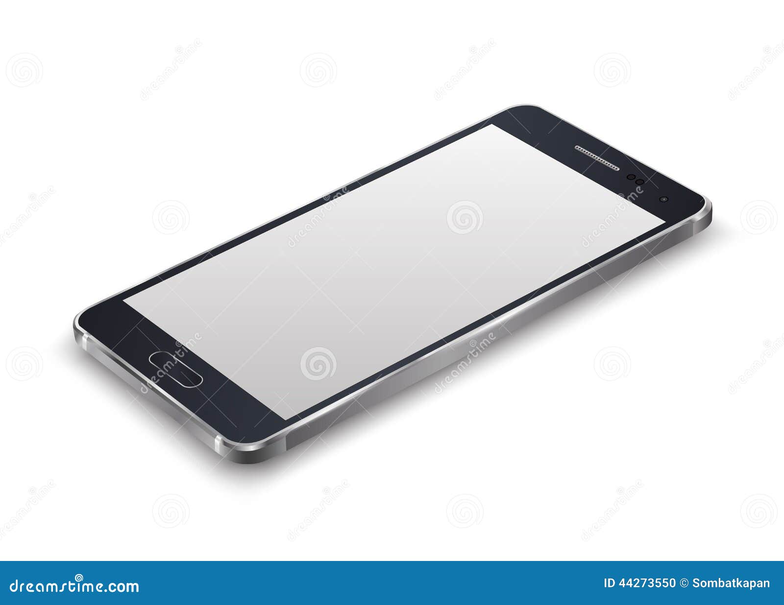 Smartphone Perspective View. Template For Infographics Or Presentation ...