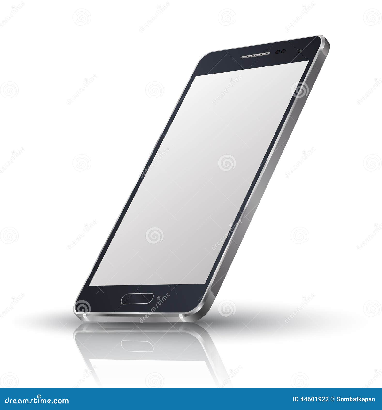 New Smartphone Perspective Realistic Mockup. Stock Vector ...