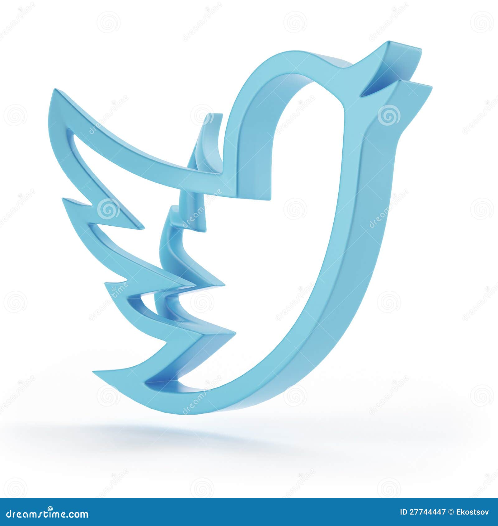 New Social Network Blue Bird Symbol Stock Illustration - Illustration ...