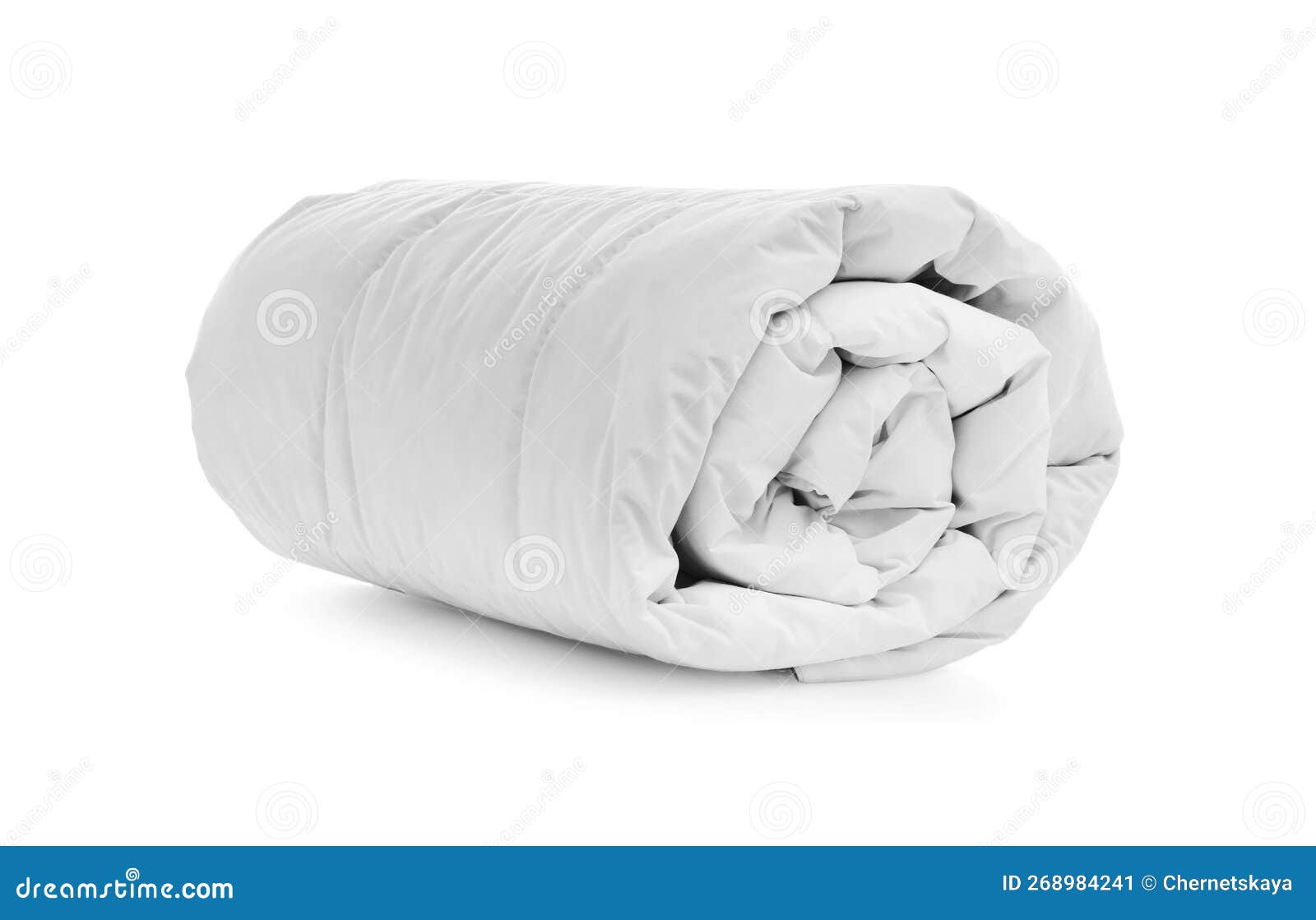 New Soft Rolled Blanket Isolated on White Stock Image - Image of rest ...