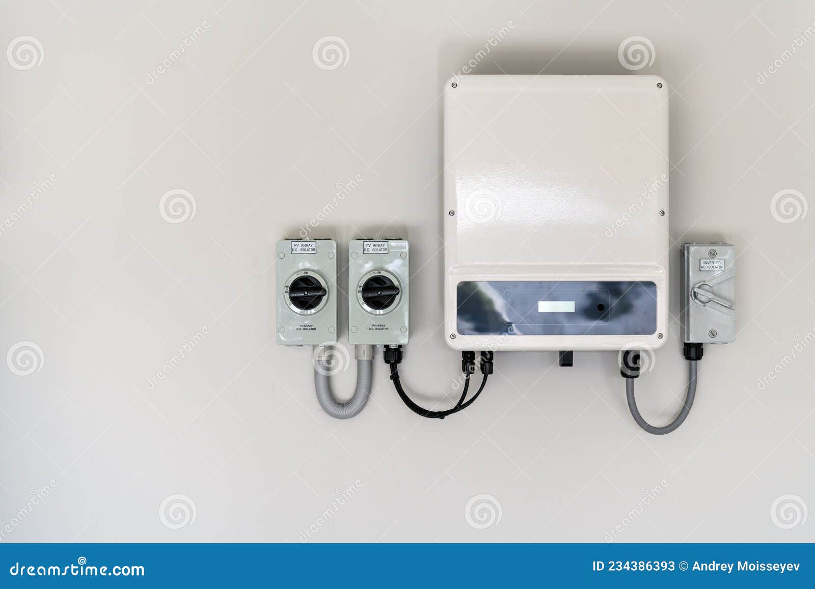 Solar Panel Inverter Attached To the Wall Stock Image - Image of ...