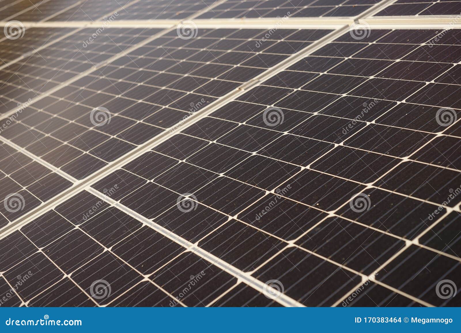 New Solar Panels, Side View Close Up Stock Photo - Image of modern ...