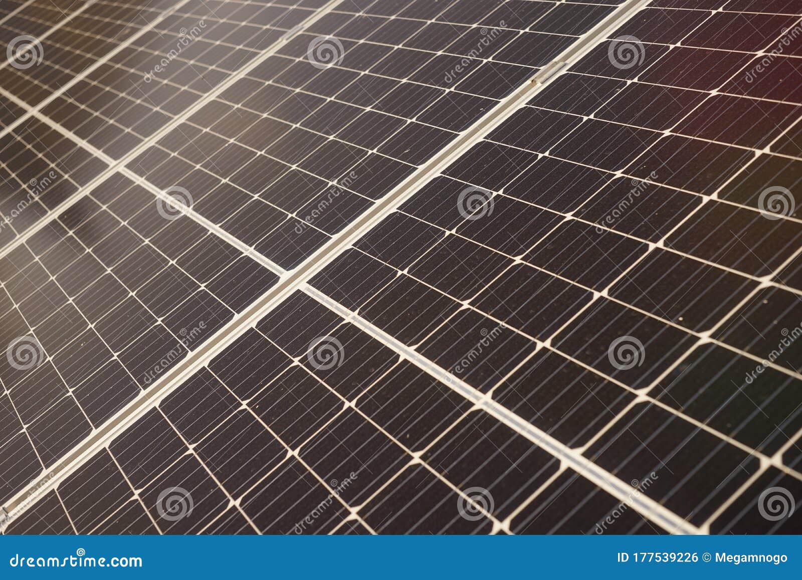 New Solar Panels, Side View Close Up Stock Photo - Image of renewable ...