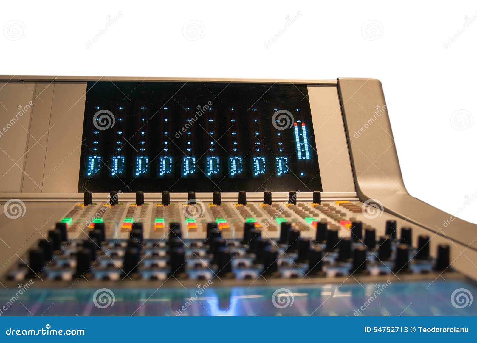 New sound desk stock image. Image of dancing, green, blurred - 54752713