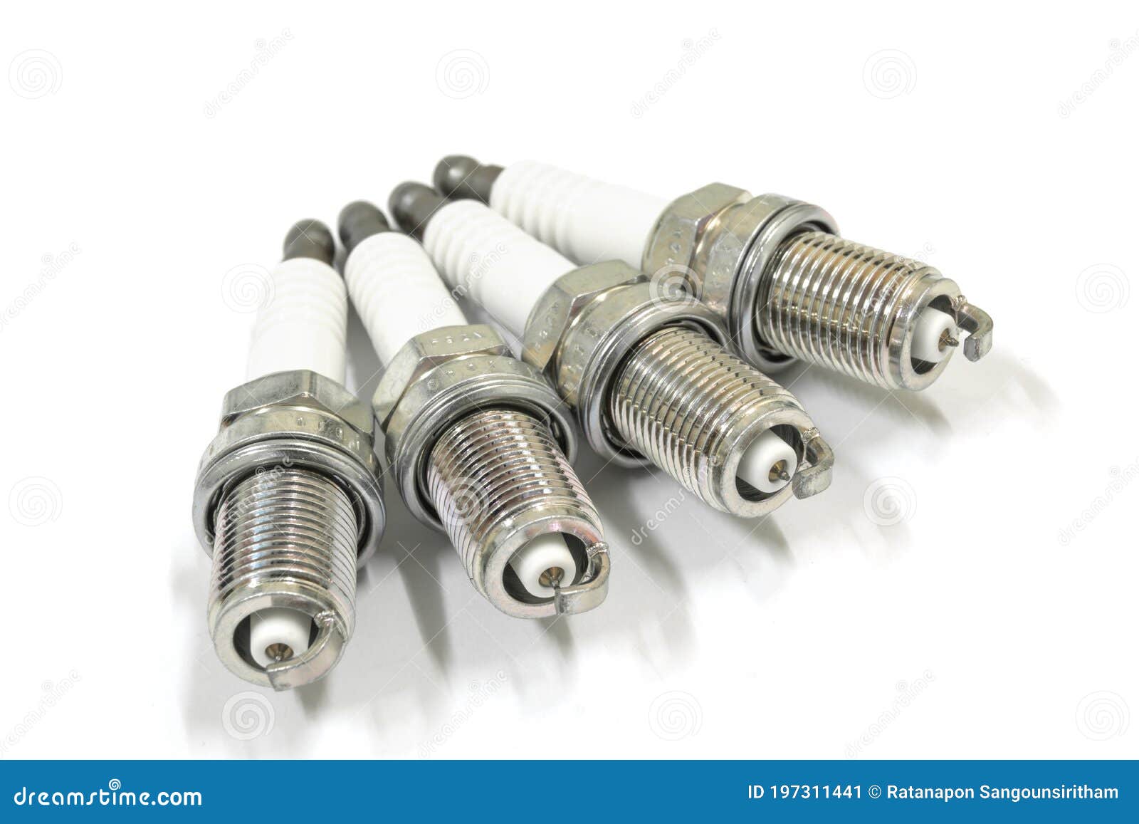 New Spark Plug on White Background, Isolated Stock Image - Image of ...