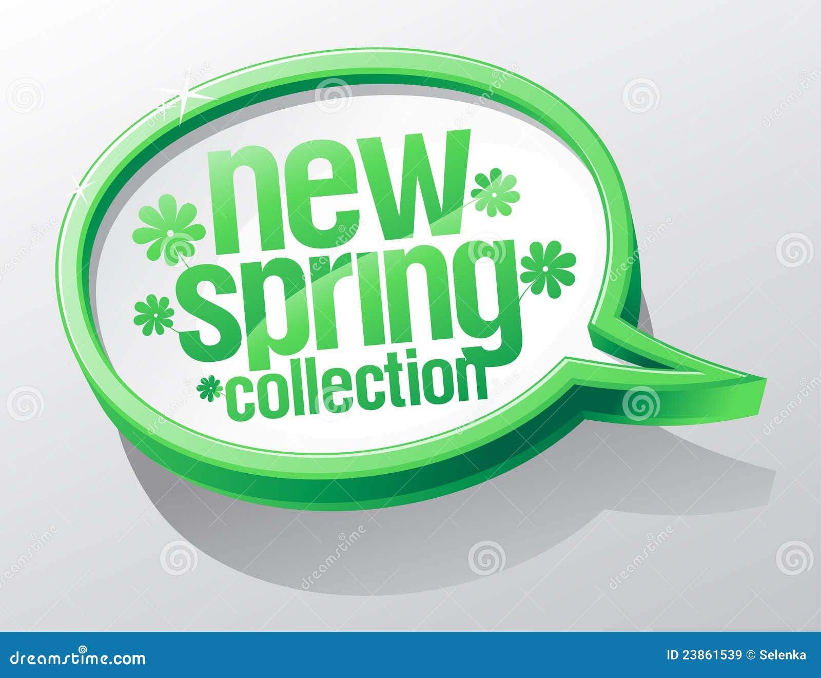 New Spring Collection Speech Bubble. Stock Vector - Illustration of ...