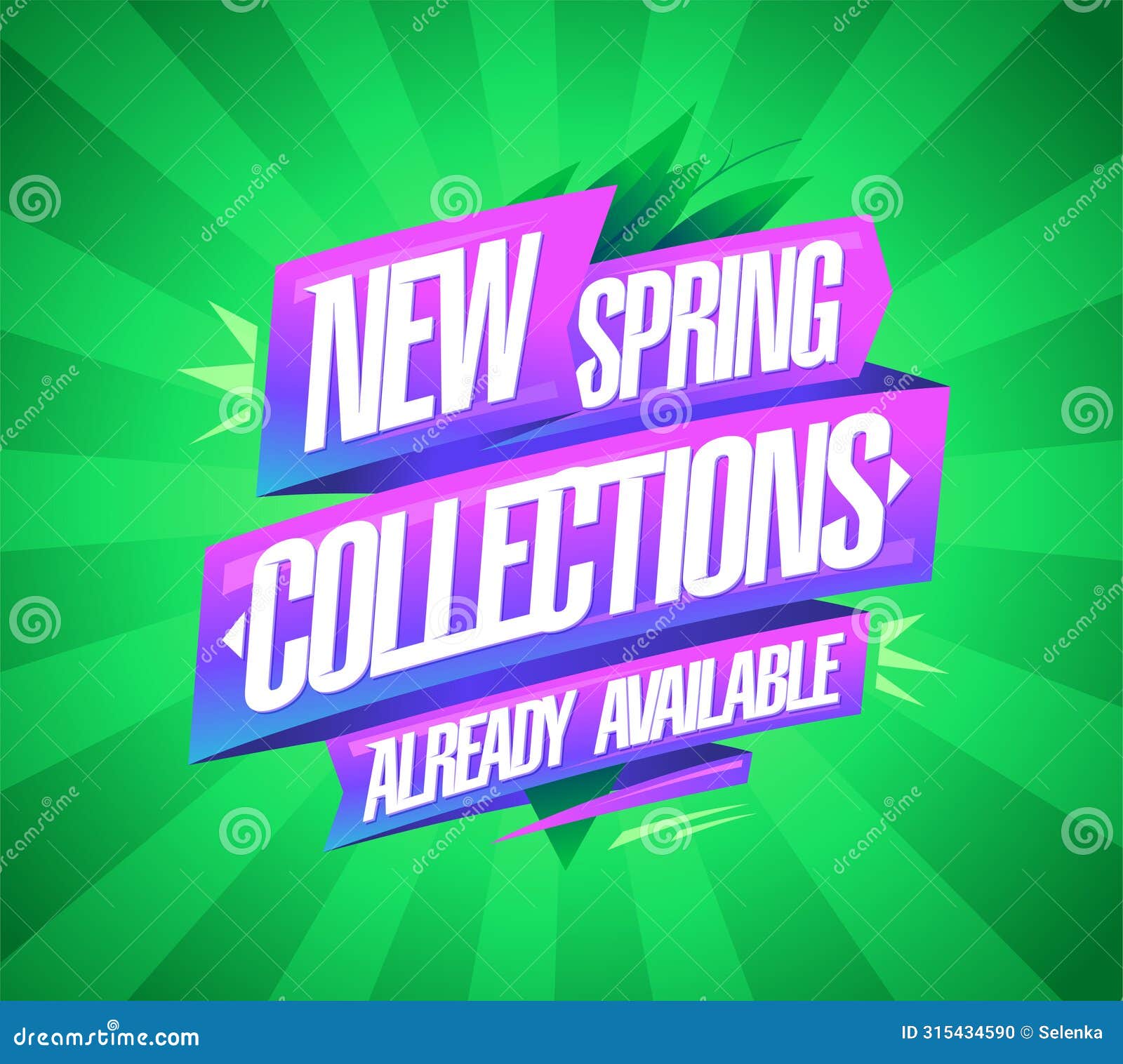 New Spring Collections Already Available, Vector Banner Stock Vector ...