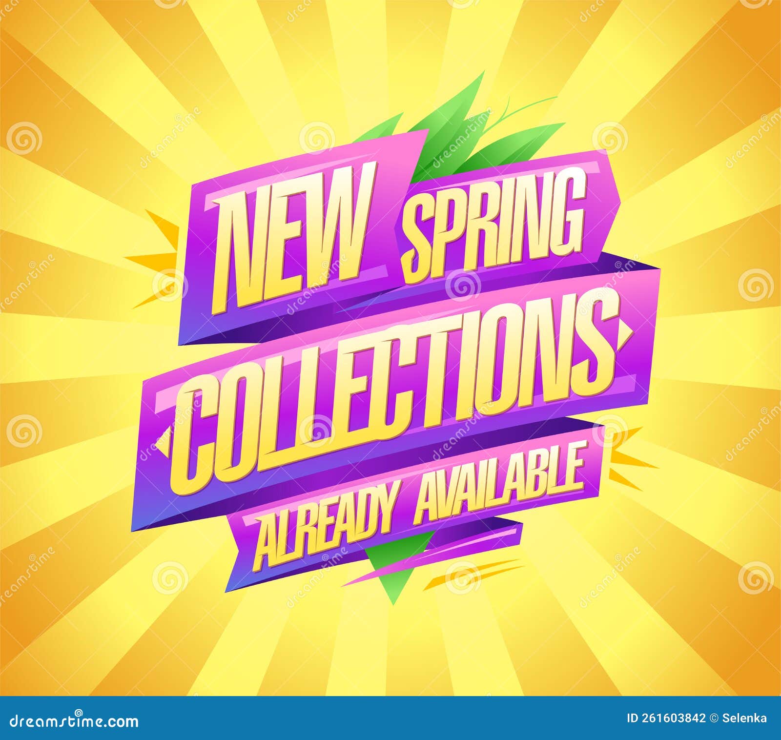 New Spring Collections Already Available, Web Banner Template with ...