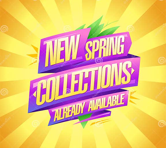 New Spring Collections Already Available, Web Banner Template with ...
