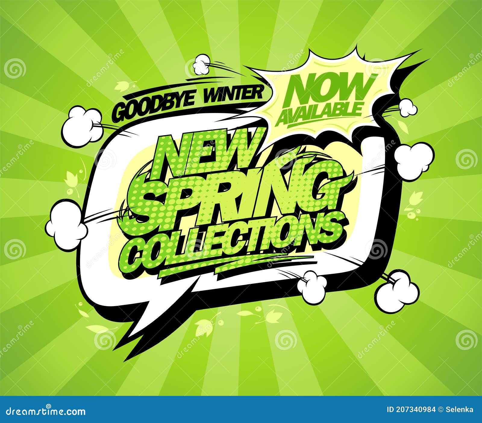 New Spring Collections Vector Banner Template Stock Vector ...