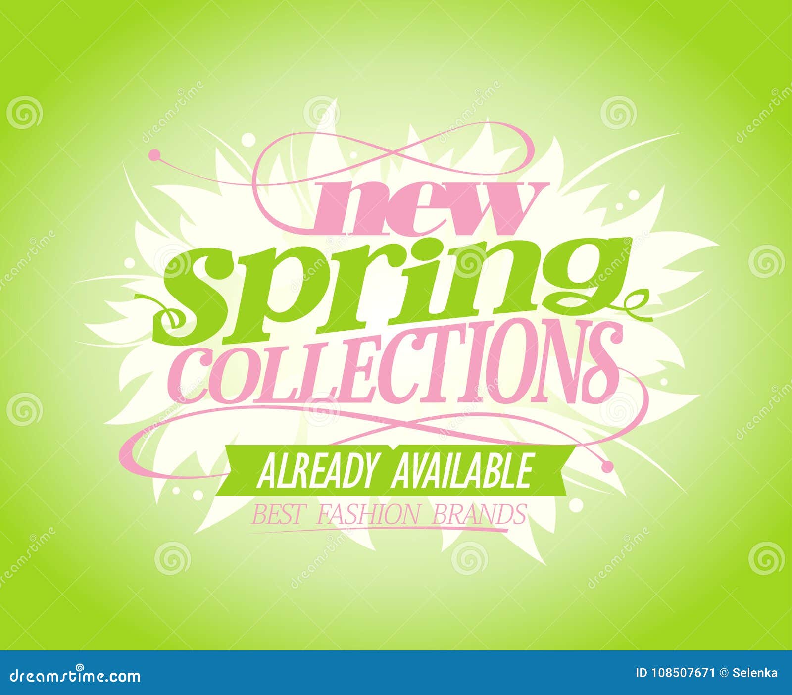 New spring collections stock vector. Illustration of design - 108507671