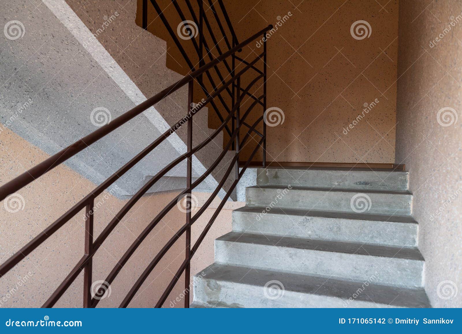 Staircase in a Multi-storey New Building Stock Photo - Image of pattern ...