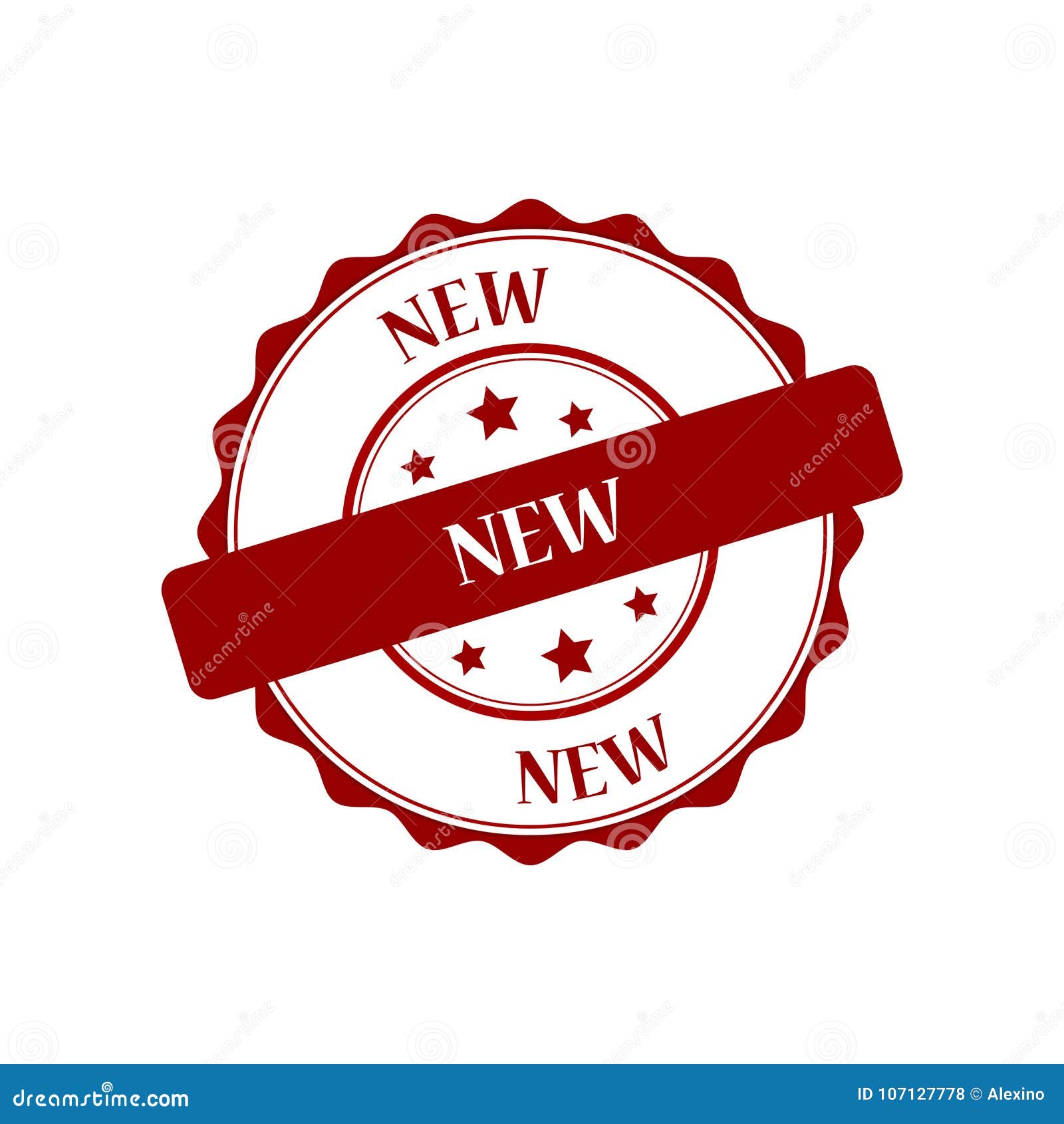 New stamp illustration stock vector. Illustration of round - 107127778