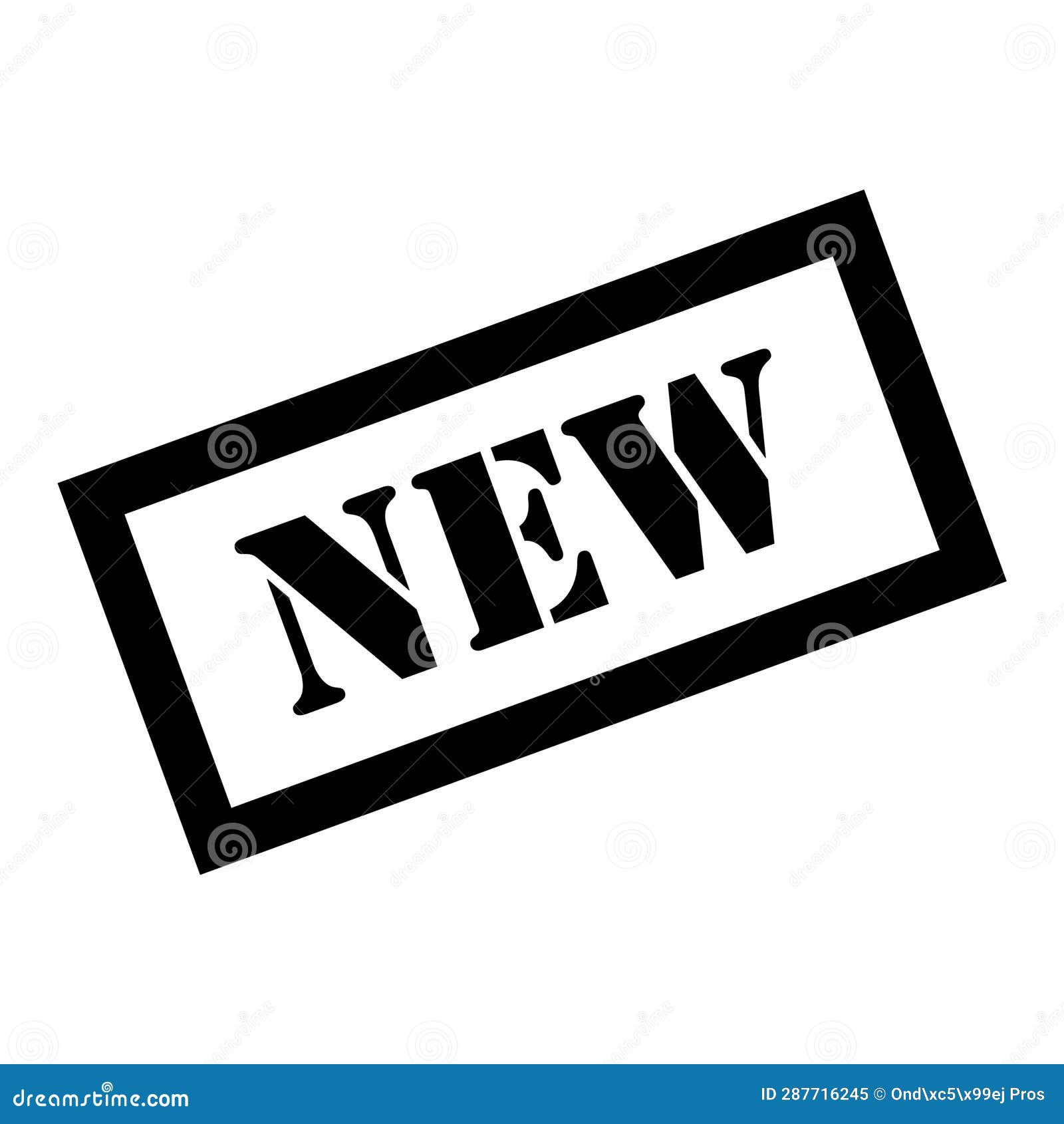 New Stamp Symbol, Label Sticker Sign Button, Text Banner Vector ...