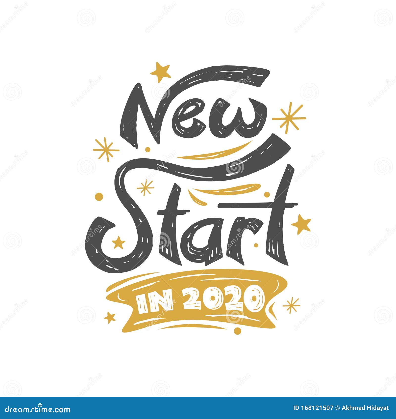 New Start Vintage Vector Design Stock Vector - Illustration of holiday ...