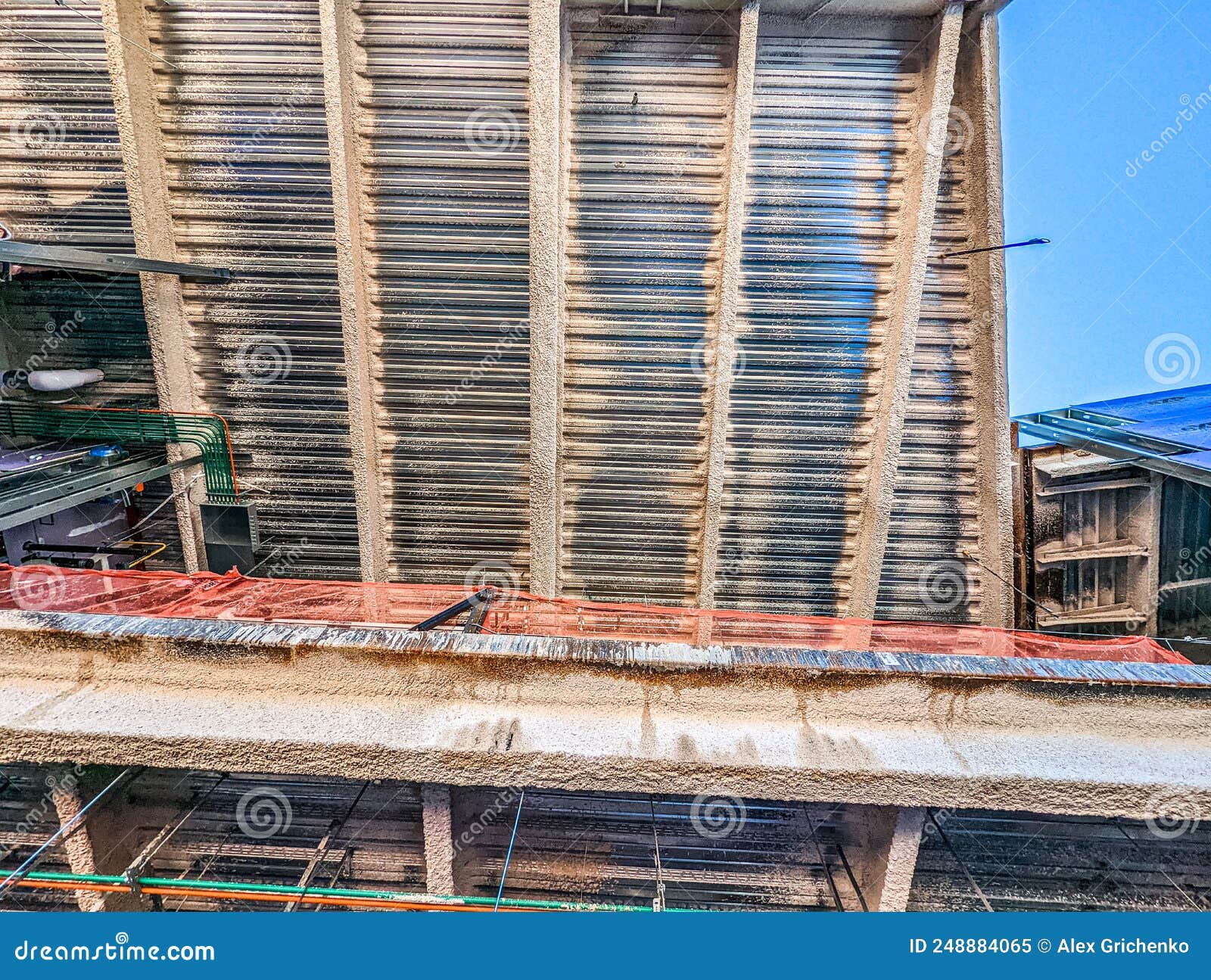 New Steel Frame Construction Project Unfinished Stock Image - Image of ...