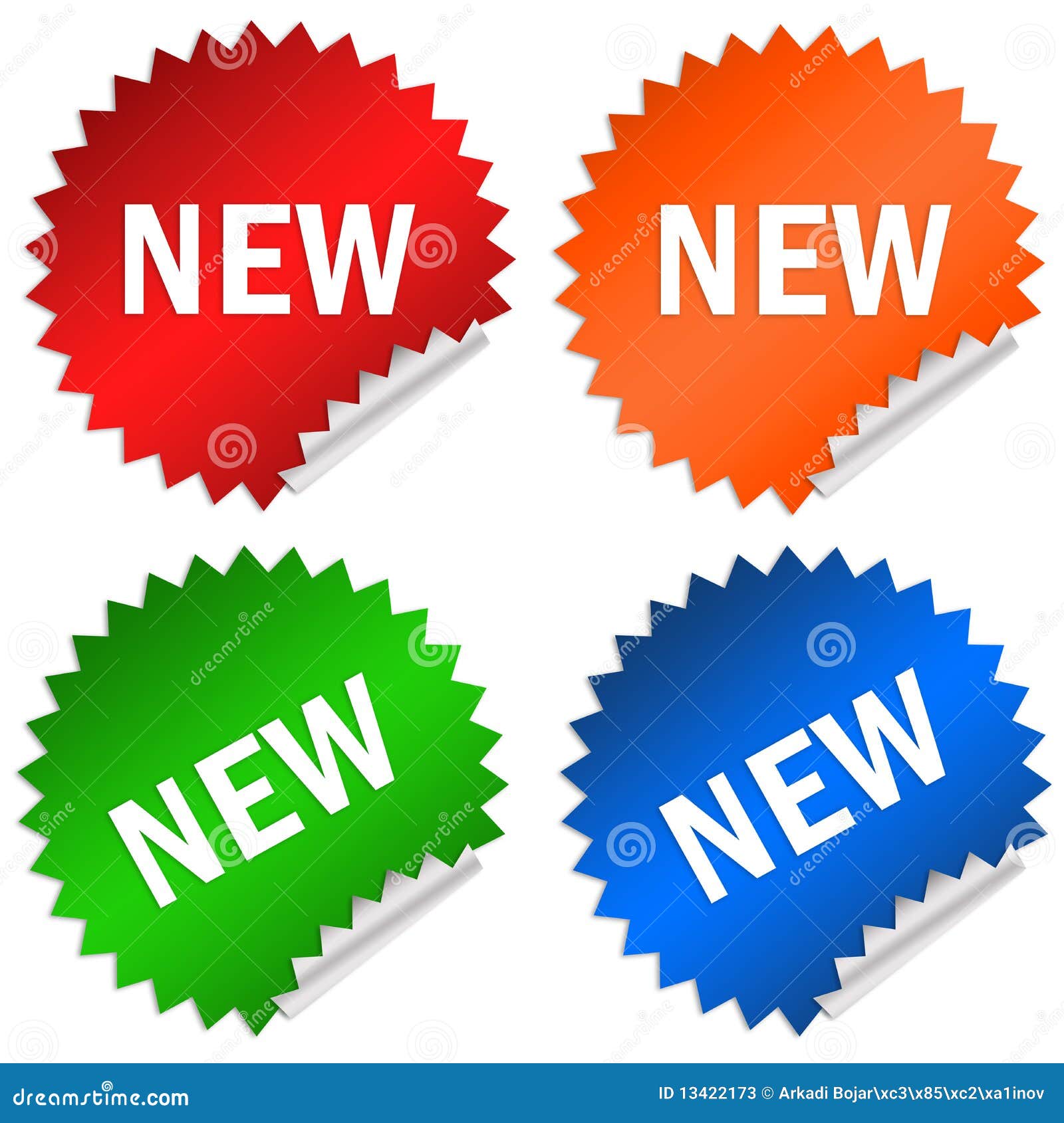 New sticker stock illustration. Illustration of announce - 13422173