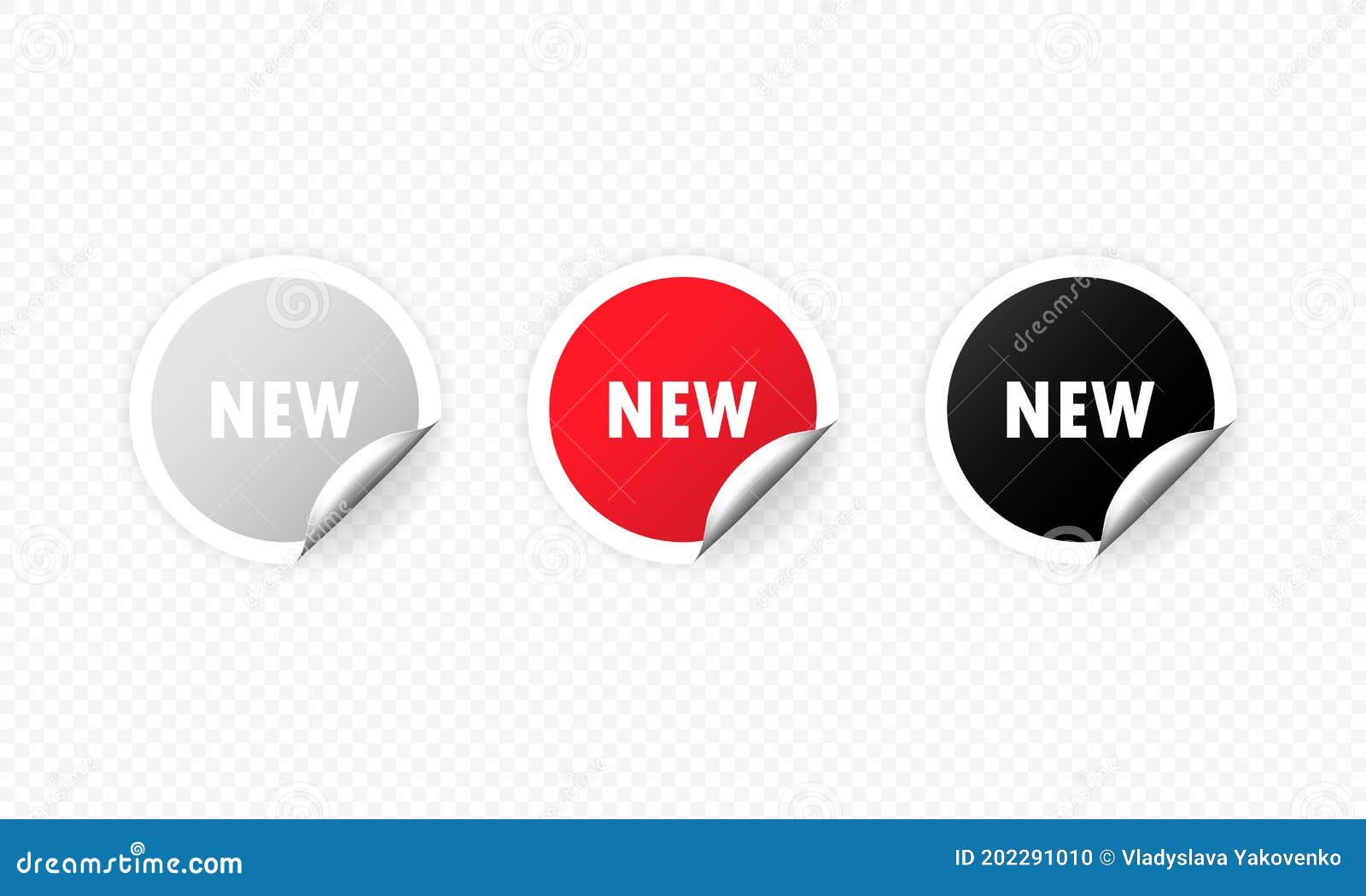 New Sticker, Button, Label, Banner, Vector. New Sticker Set Promotional ...