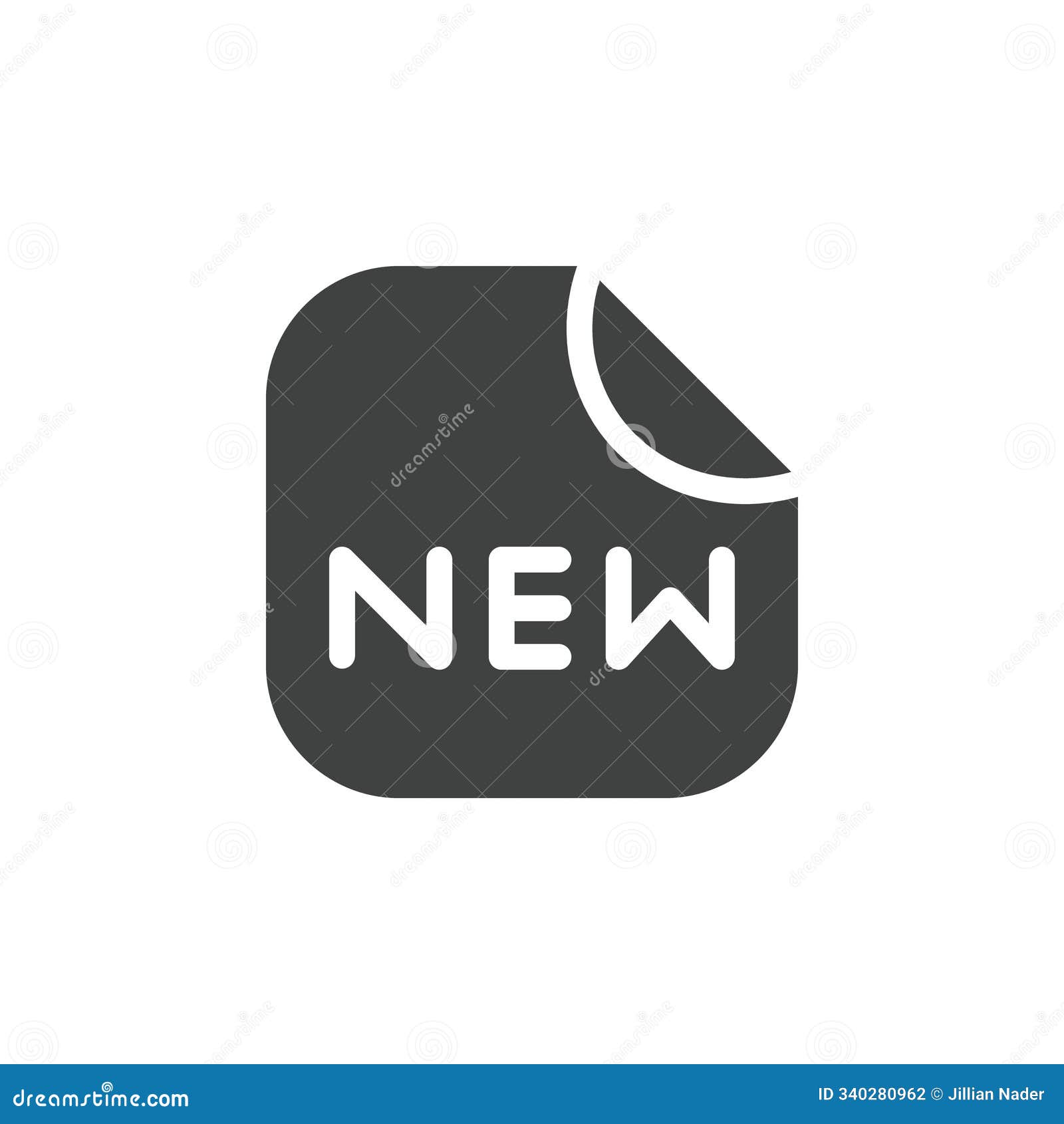 New Sticker Icon Simple Vector Symbol Stock Vector - Illustration of ...