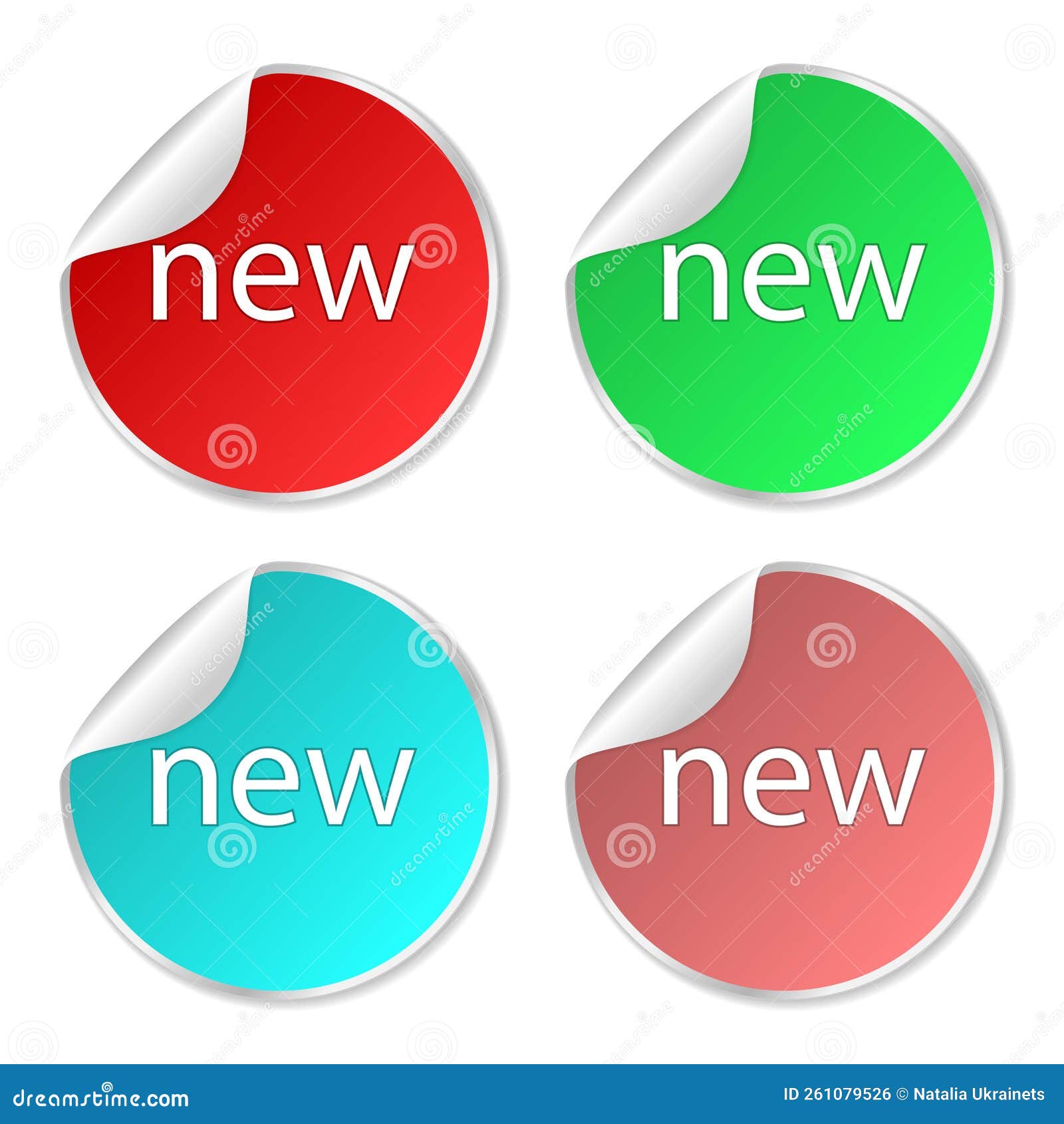 New sticker set stock vector. Illustration of round - 261079526