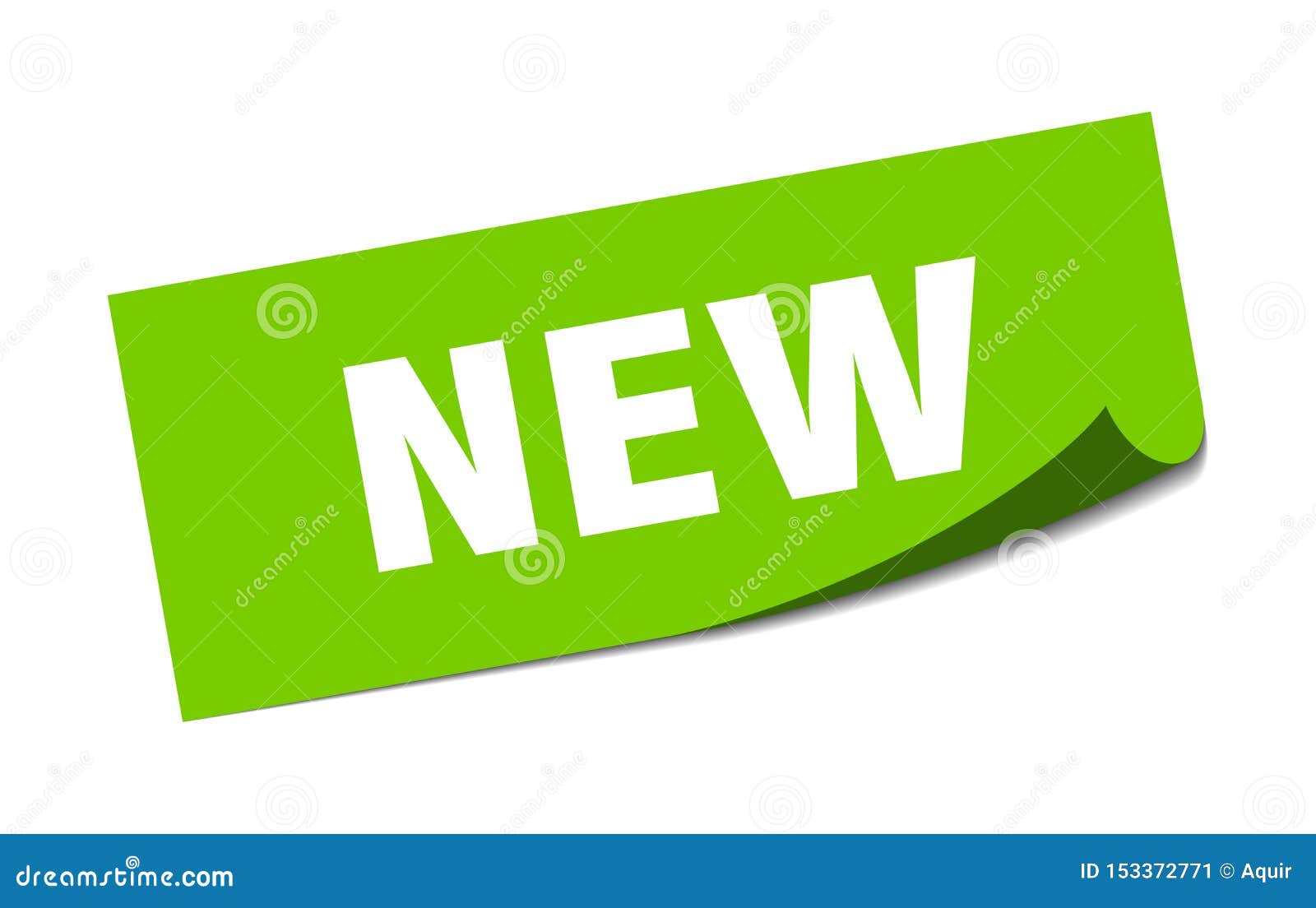 New sticker. stock vector. Illustration of green, insignia - 153372771