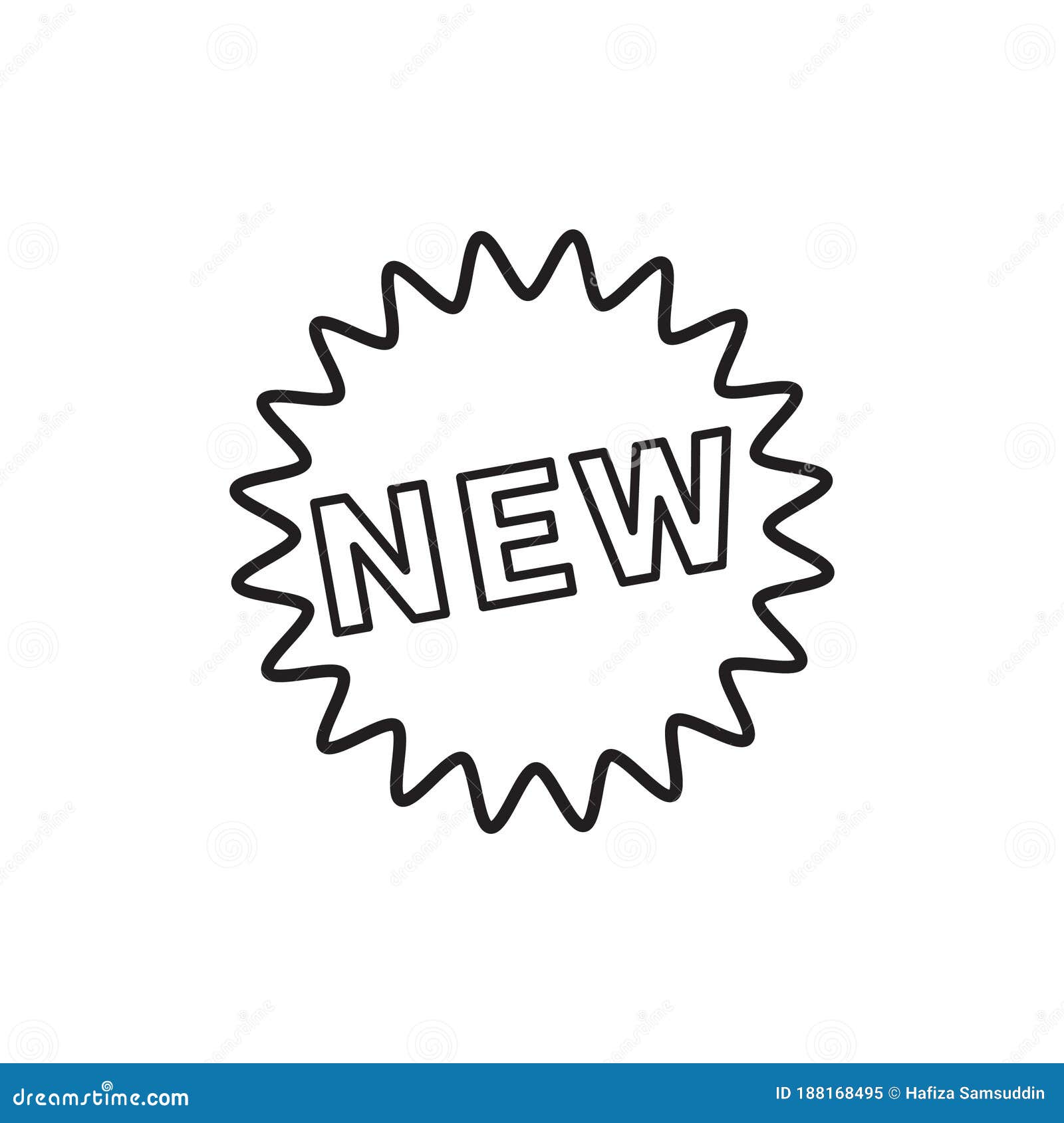 New Sticker. Vector Illustration Decorative Design Stock Vector ...