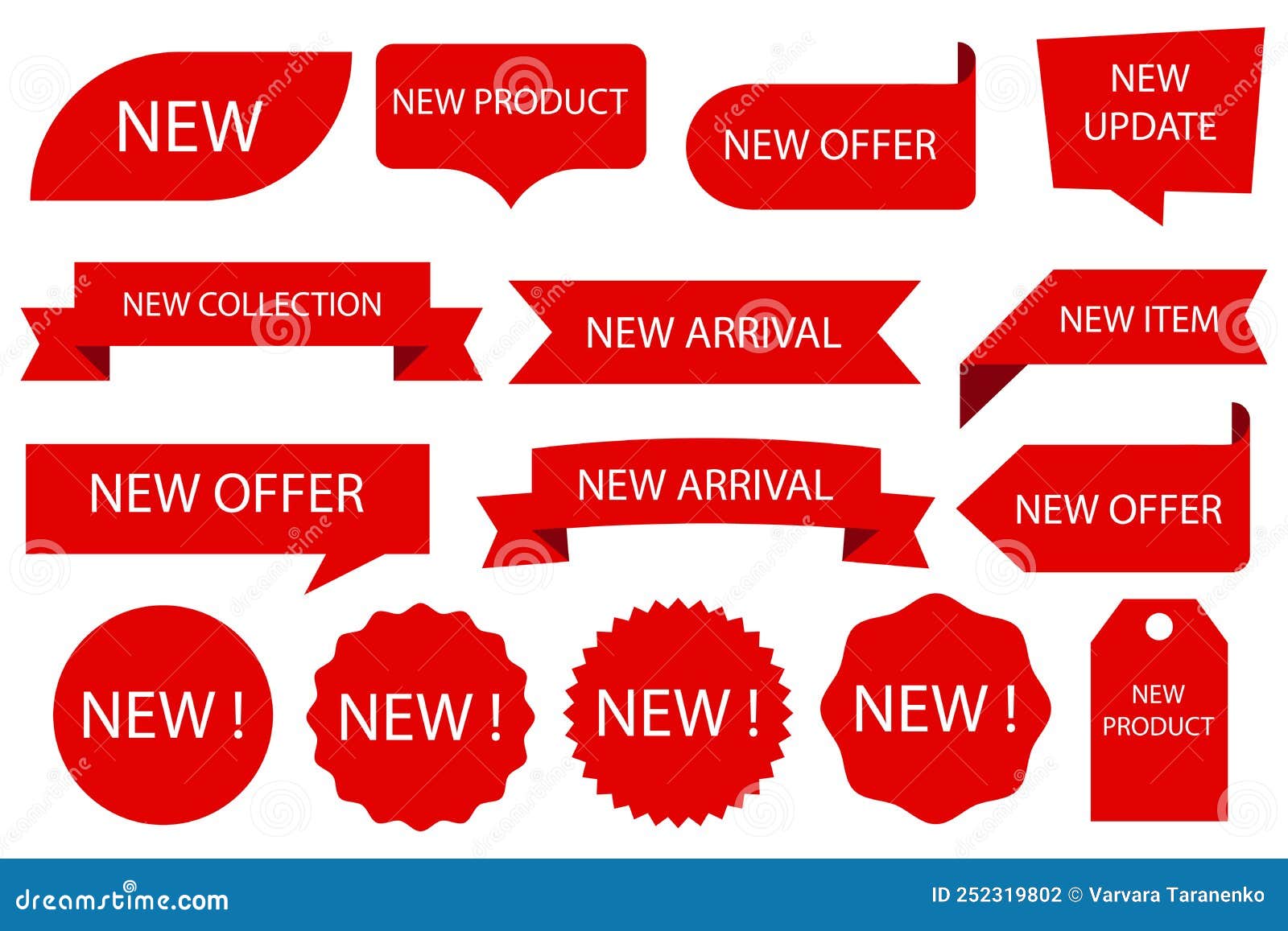 Set of of New Labels, Stickers. Shopping Stickers and Badges for ...