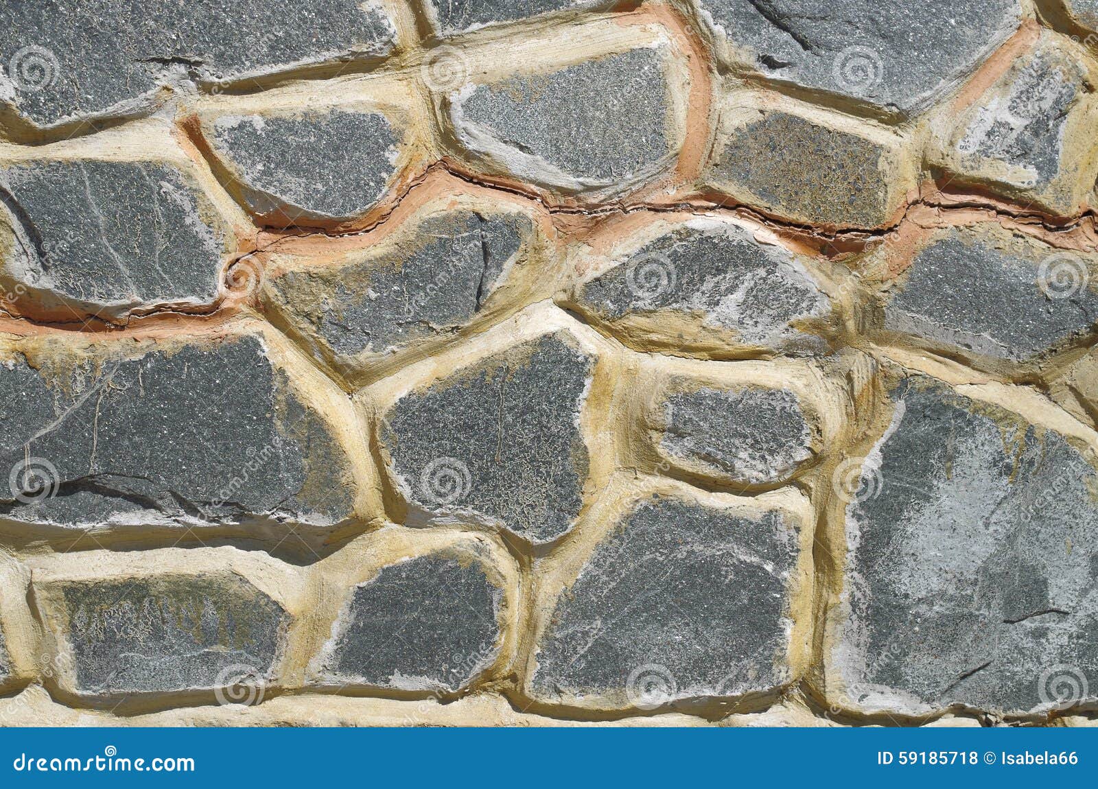 New Stone Cladding Round Plates Closeup Stock Photo - Image of rocks ...