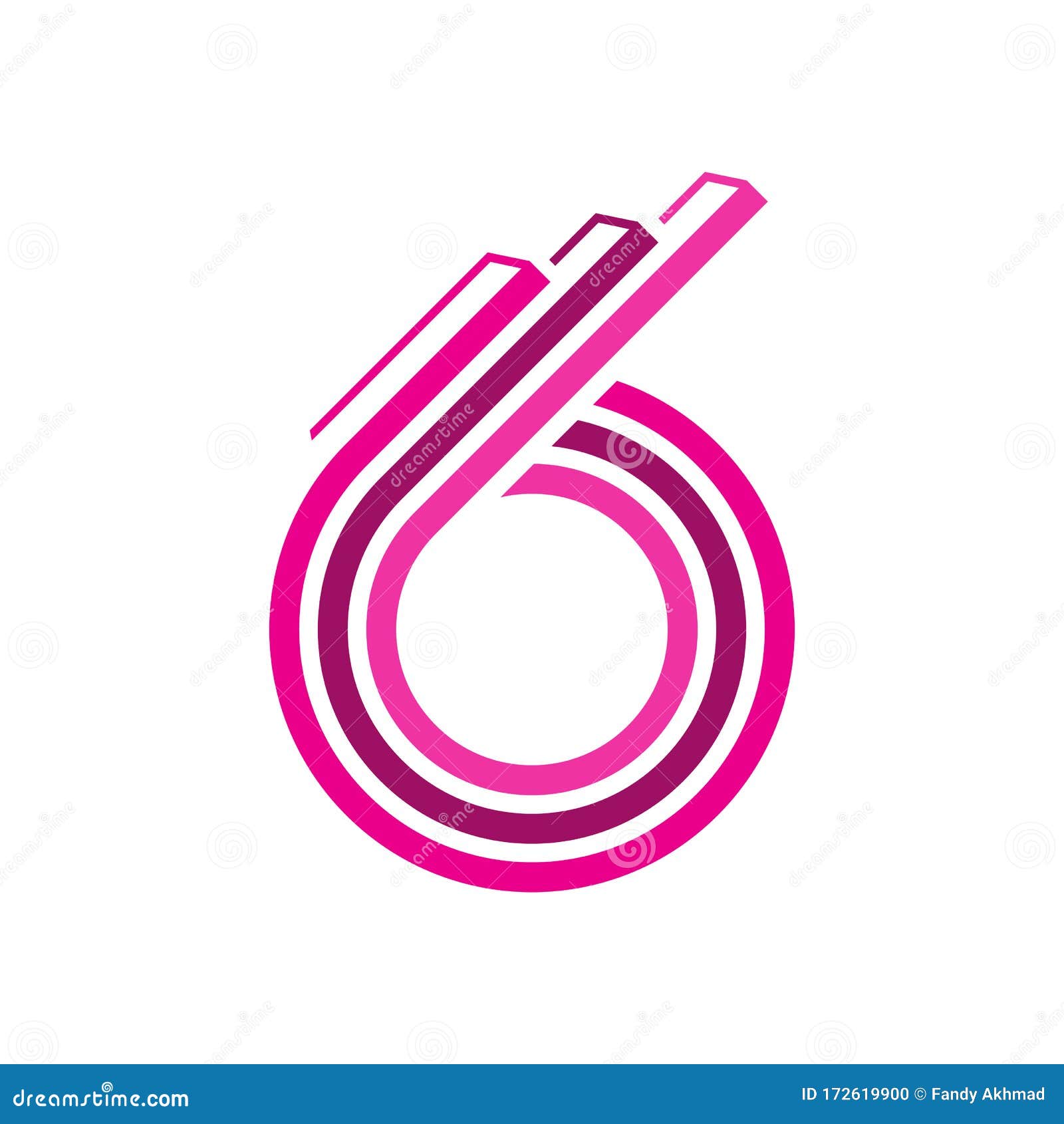 New Styles Abstract 6 Six Logo Vector Graphic Design for Symbol Sign ...