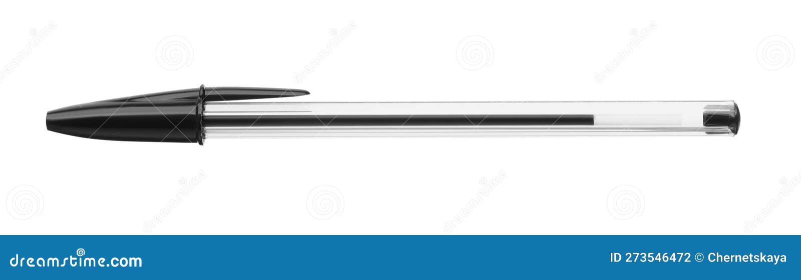New Stylish Black Pen Isolated on White Stock Photo - Image of school ...