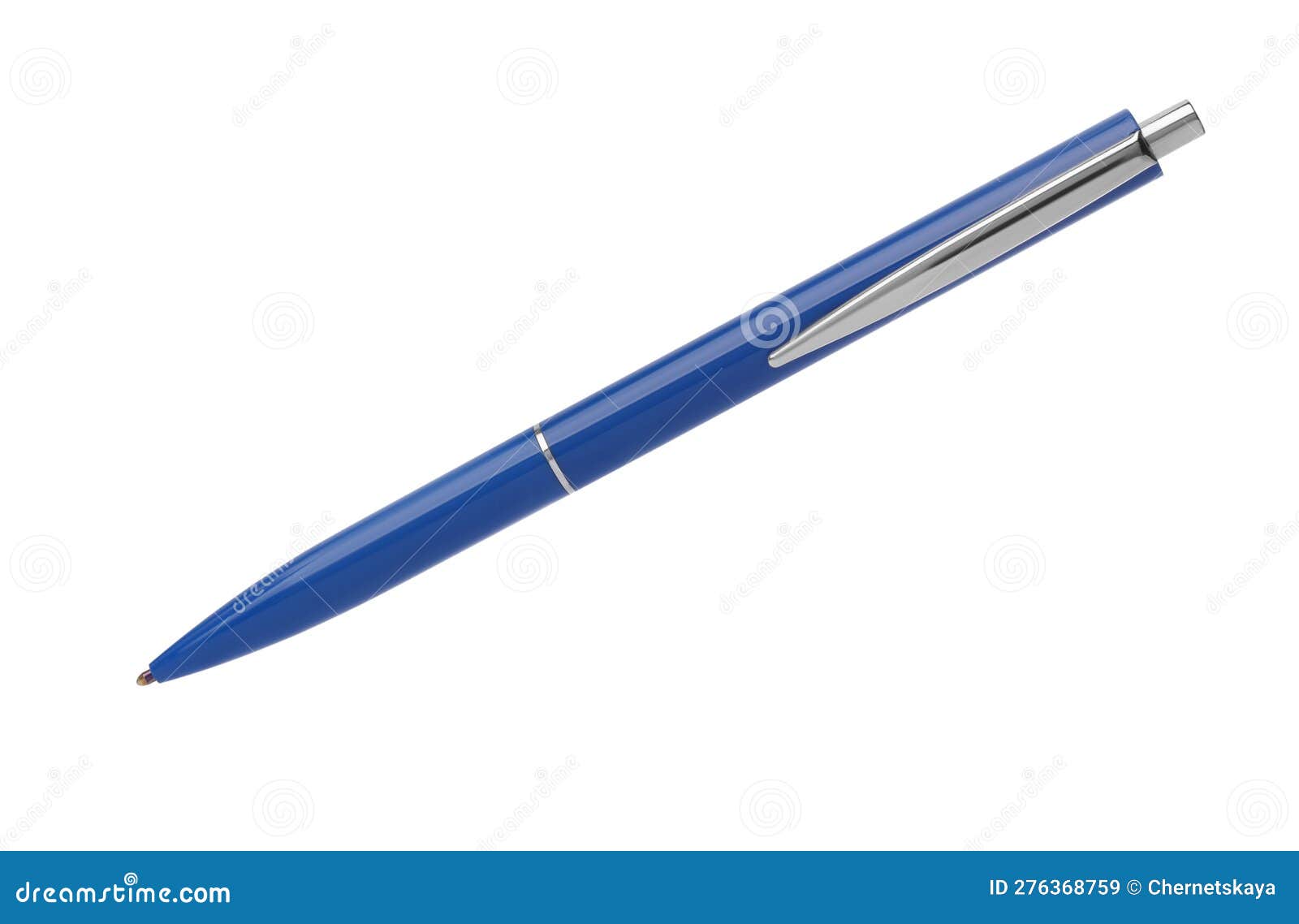 New Stylish Blue Pen Isolated on White Stock Image - Image of color ...
