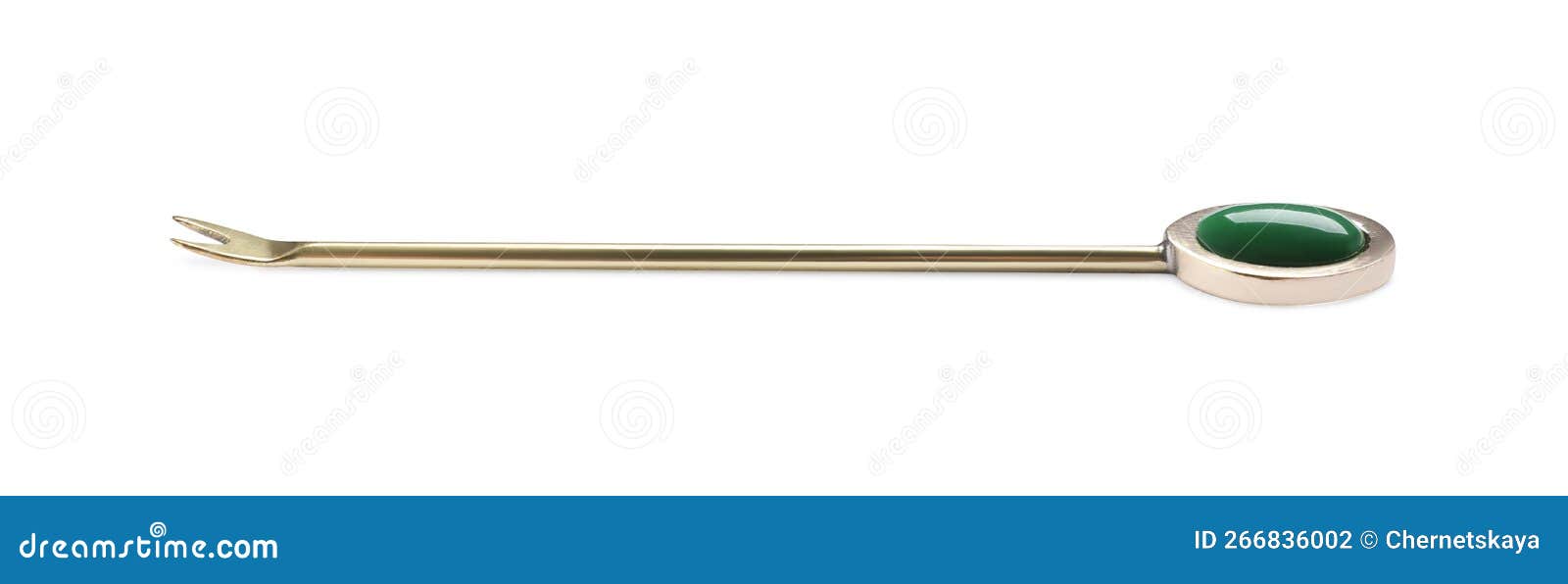 New Stylish Fork for Canapes Isolated on White Stock Photo - Image of ...