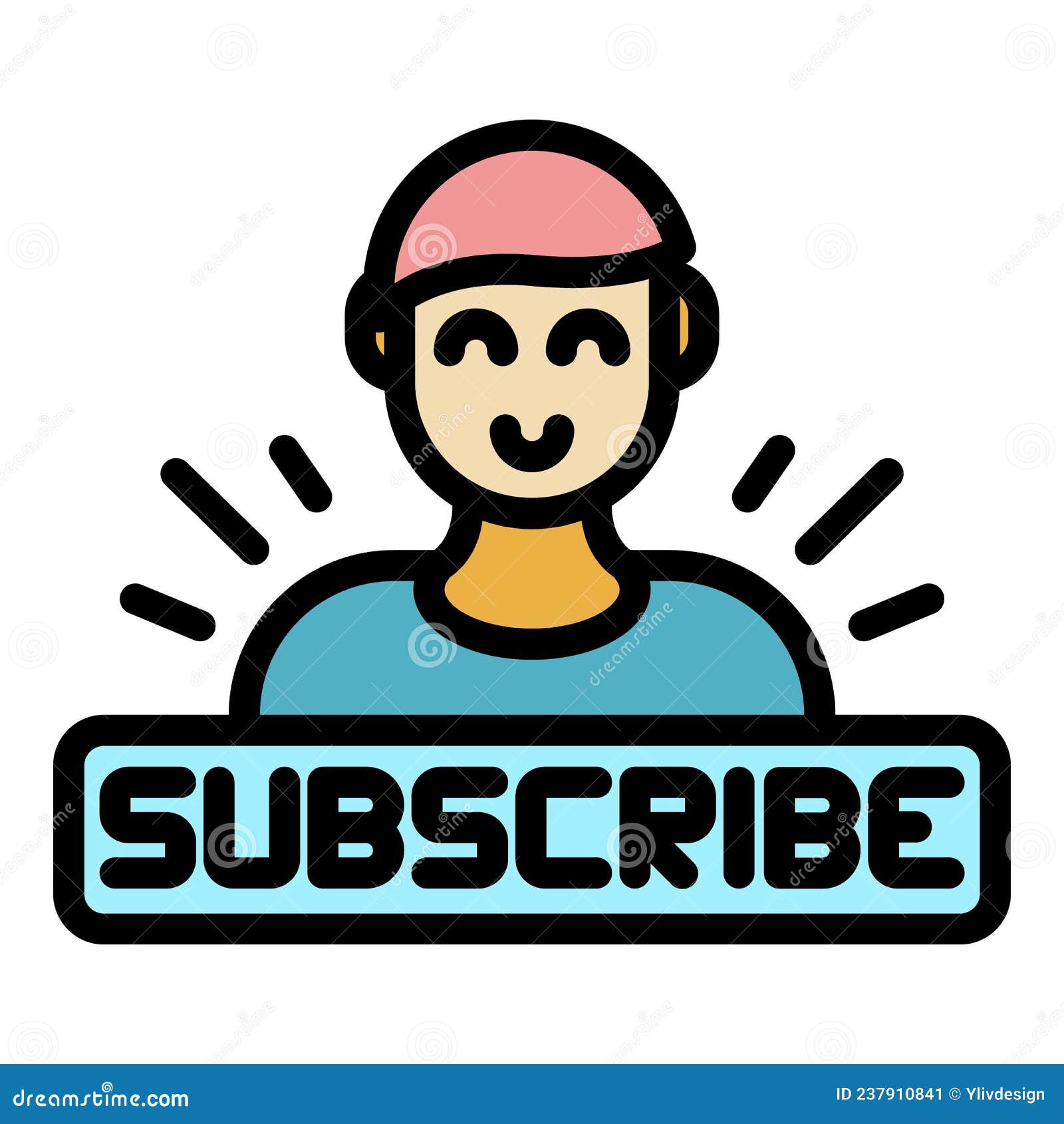 Subscriber Icon Cartoon Vector | CartoonDealer.com #247600739