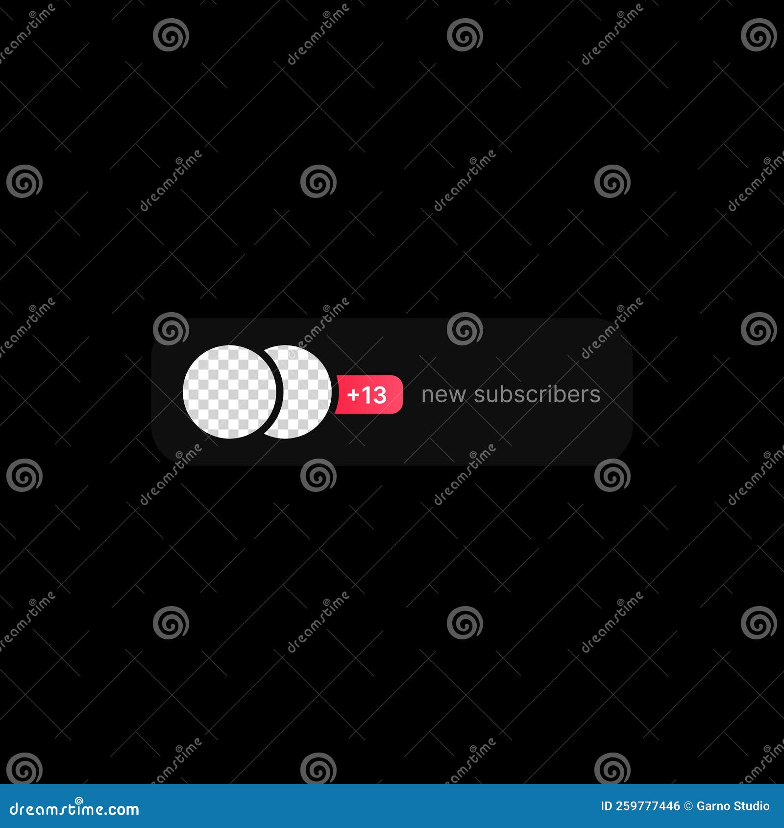 New Subscribers Notification Banner Illustration. Social Media UI ...