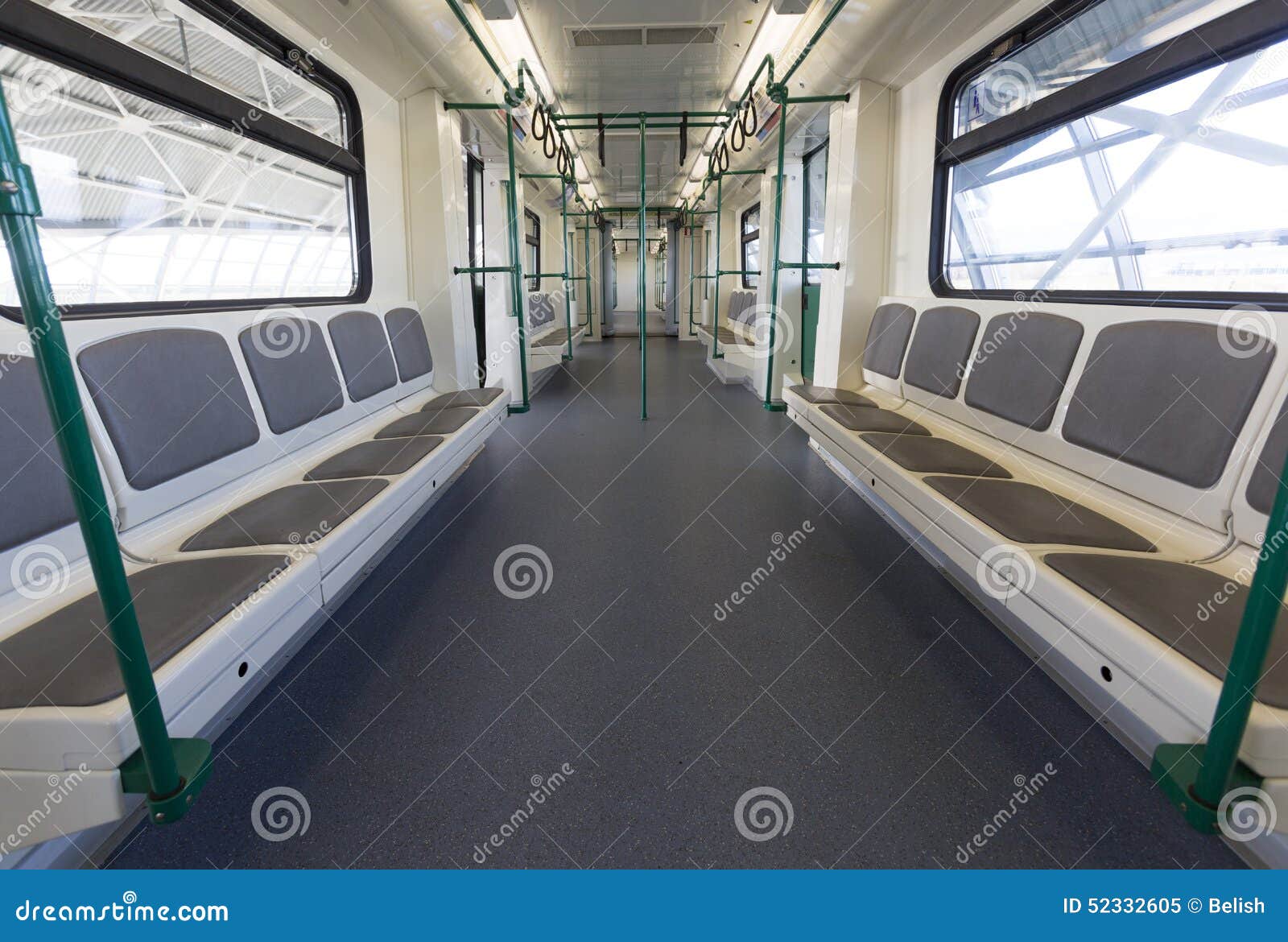 New Subway Train from the Inside Stock Image - Image of modern, travel ...